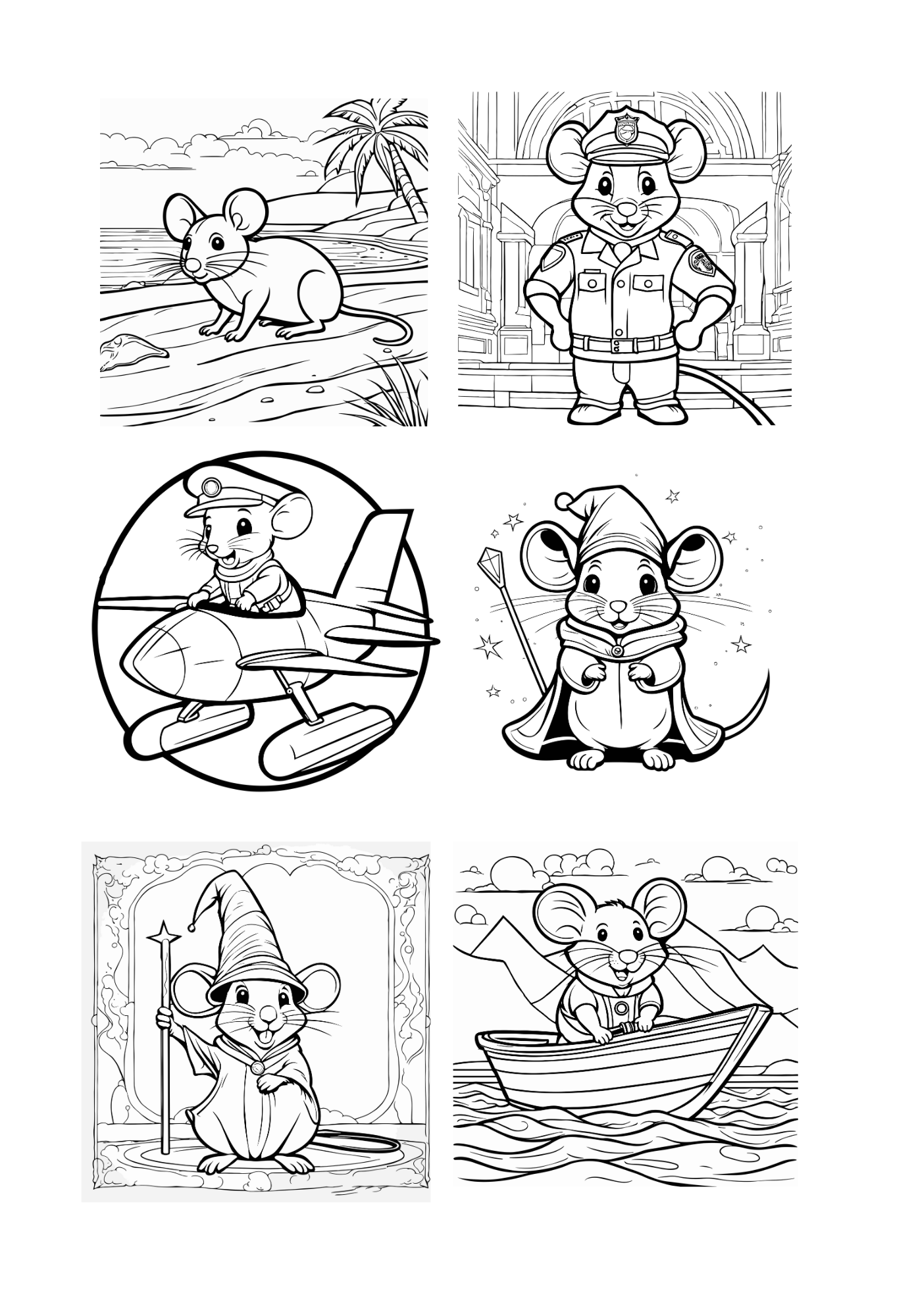 Whimsical Mice: A Mouse Coloring Book For Kids, 26 Pages - Payhip
