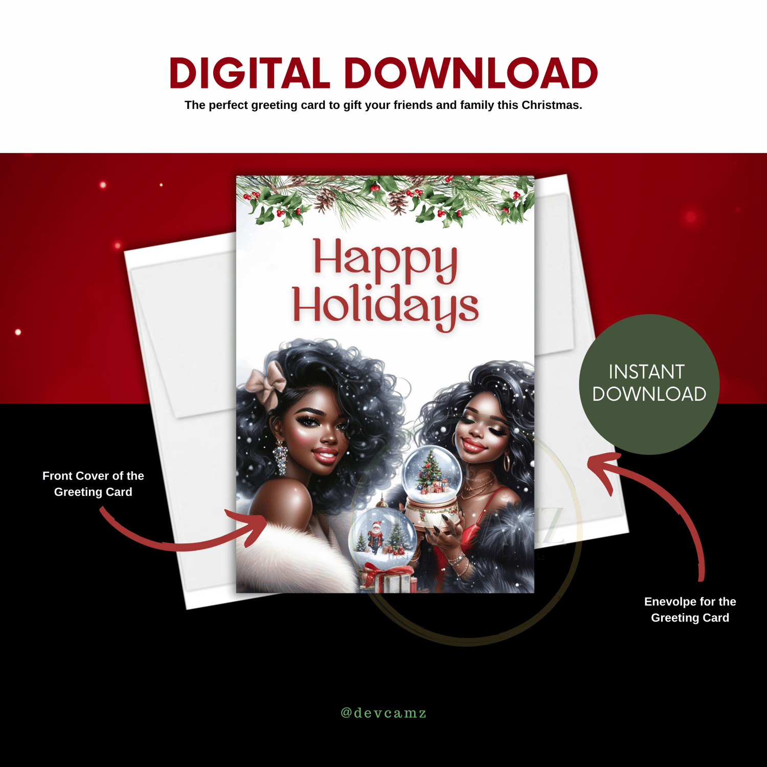 Holiday Greeting Card Printable - Payhip