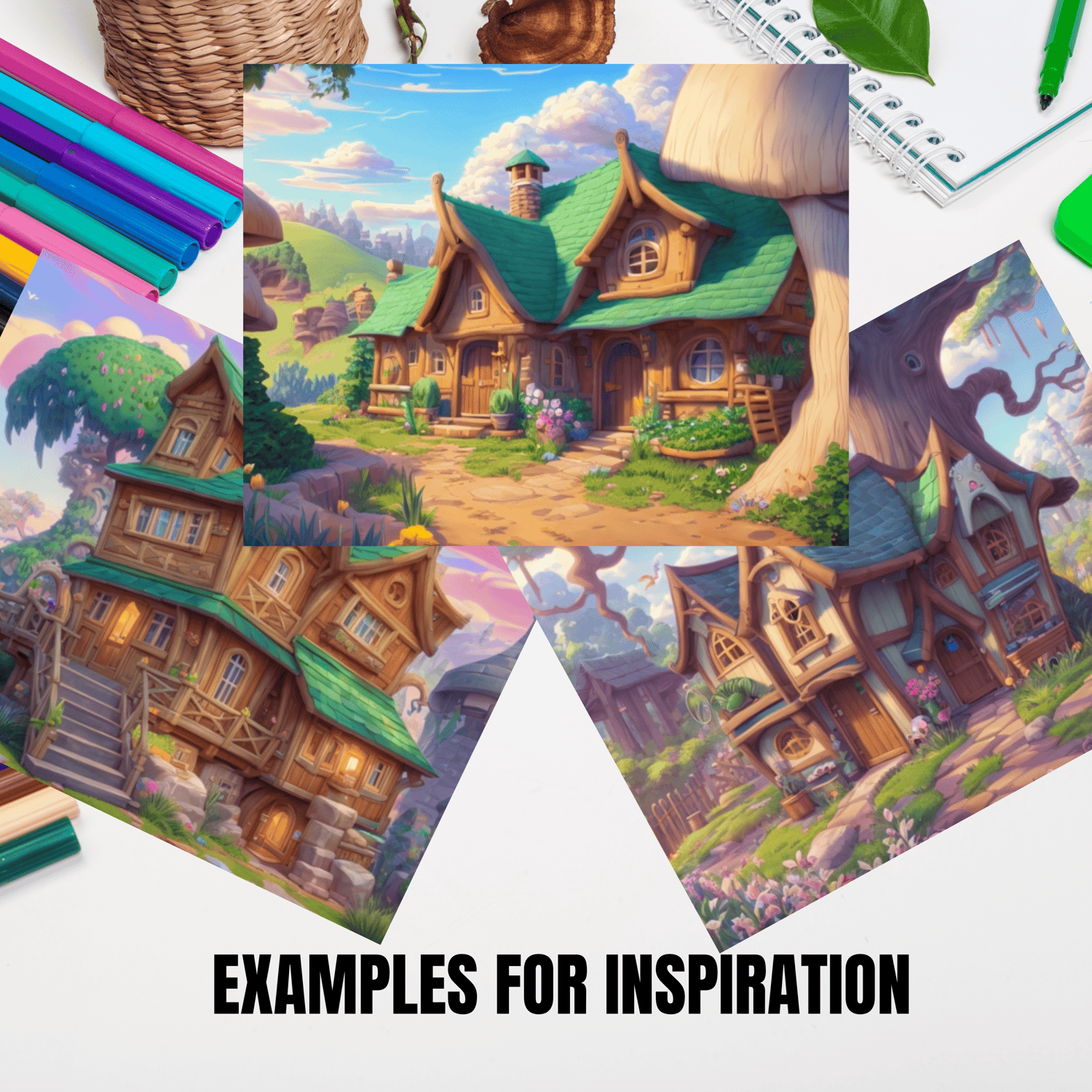 Enchanted Dwellings: Whimsical Fantasy Houses Coloring Odyssey ...