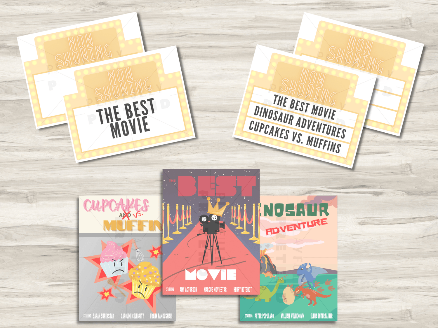 Pretend Play Movie Theater Printable, Printable Movie Theater Play Set ...