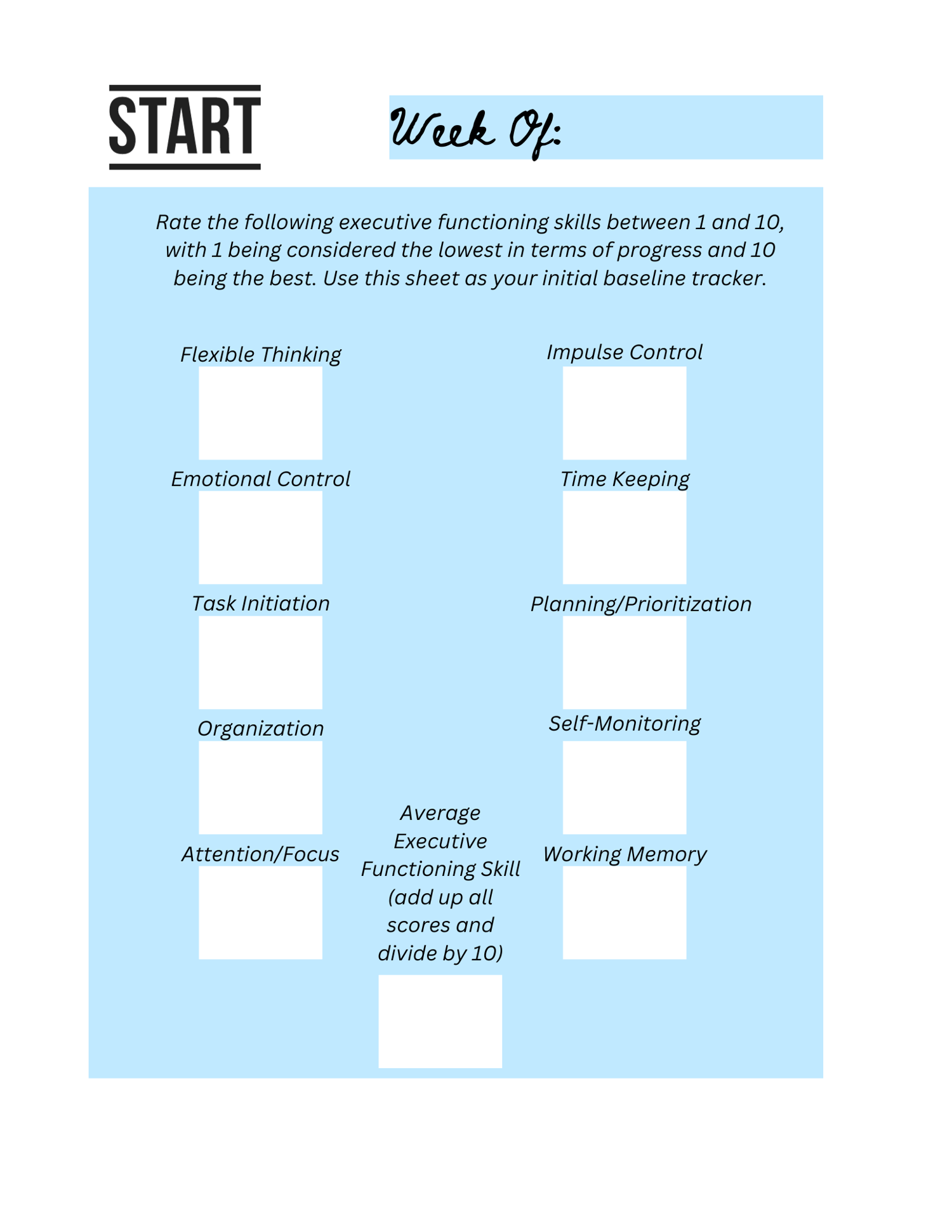 Executive Functioning Skills Tracker - Payhip