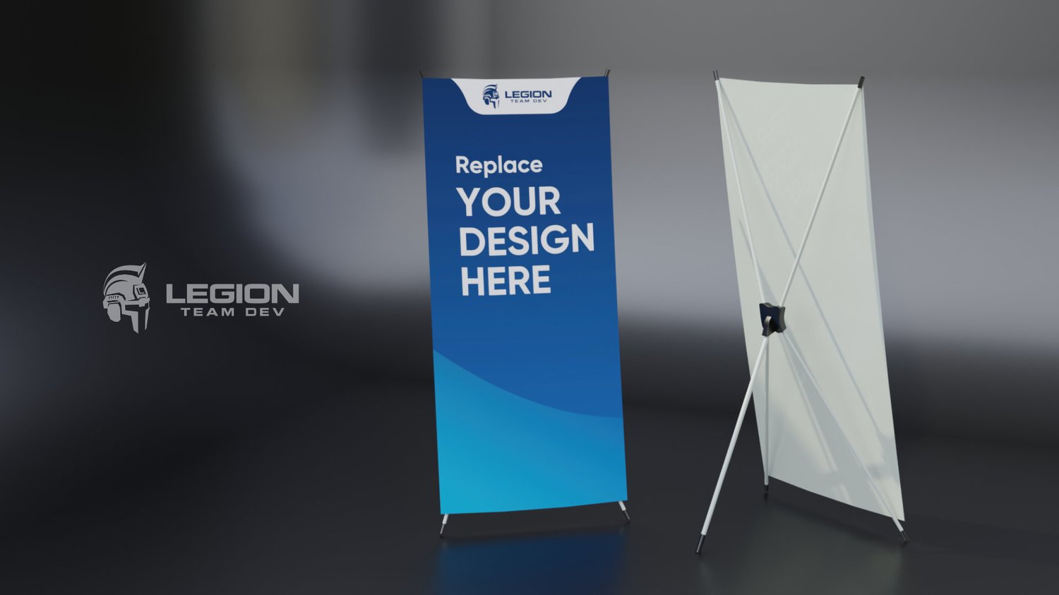 Lowpoly 3D model of X Standee 3D Model (80cm x 180cm) - Payhip