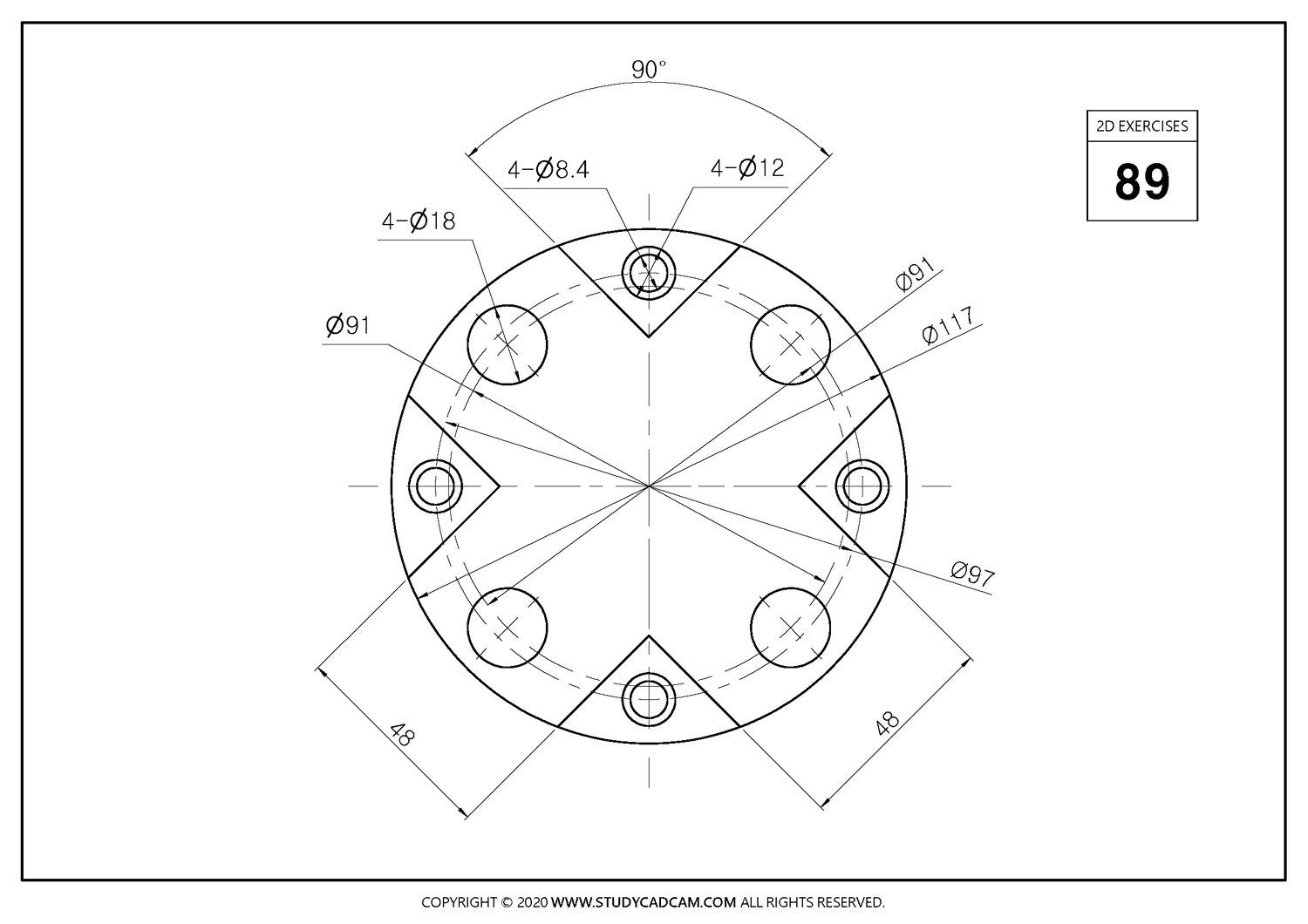 STUDYCADCAM 2D CAD EXERCISES 89 (PDF) - Payhip
