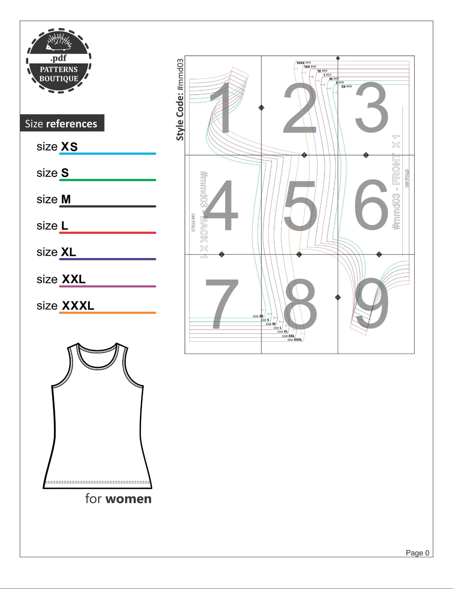 SLIM-FIT TANK-TOP for Women / PDF Sewing Pattern & Youtube Video / 7 ...