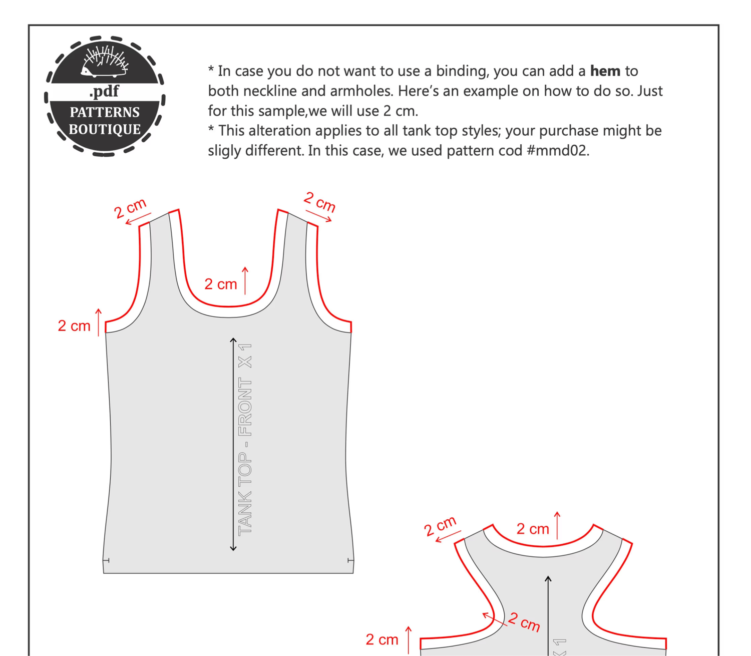 SLIM-FIT TANK-TOP for Women / PDF Sewing Pattern & Youtube Video / 7 ...