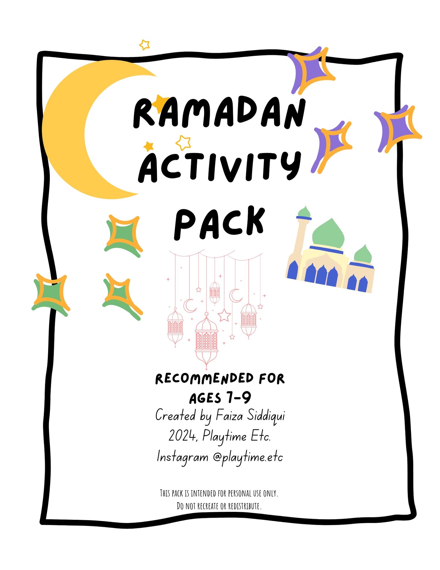 Ramadan Activity Pack Ages 7-9 - Payhip