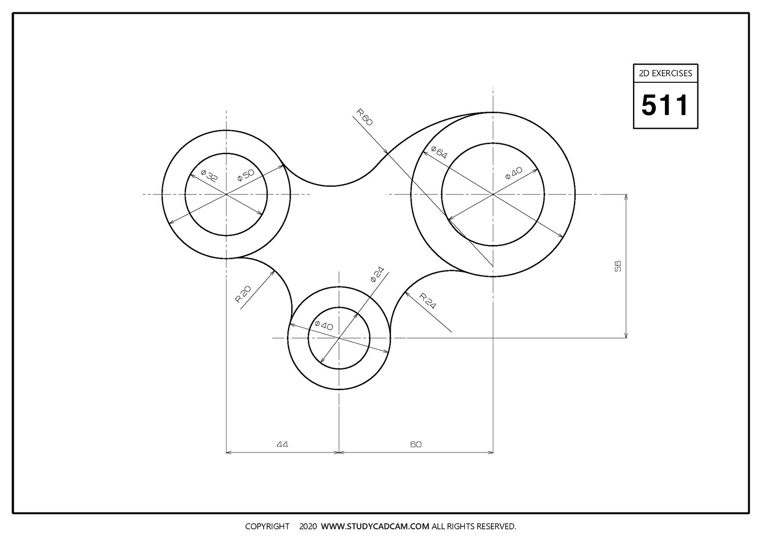 STUDYCADCAM 2D CAD EXERCISES 511 (PDF) - Payhip