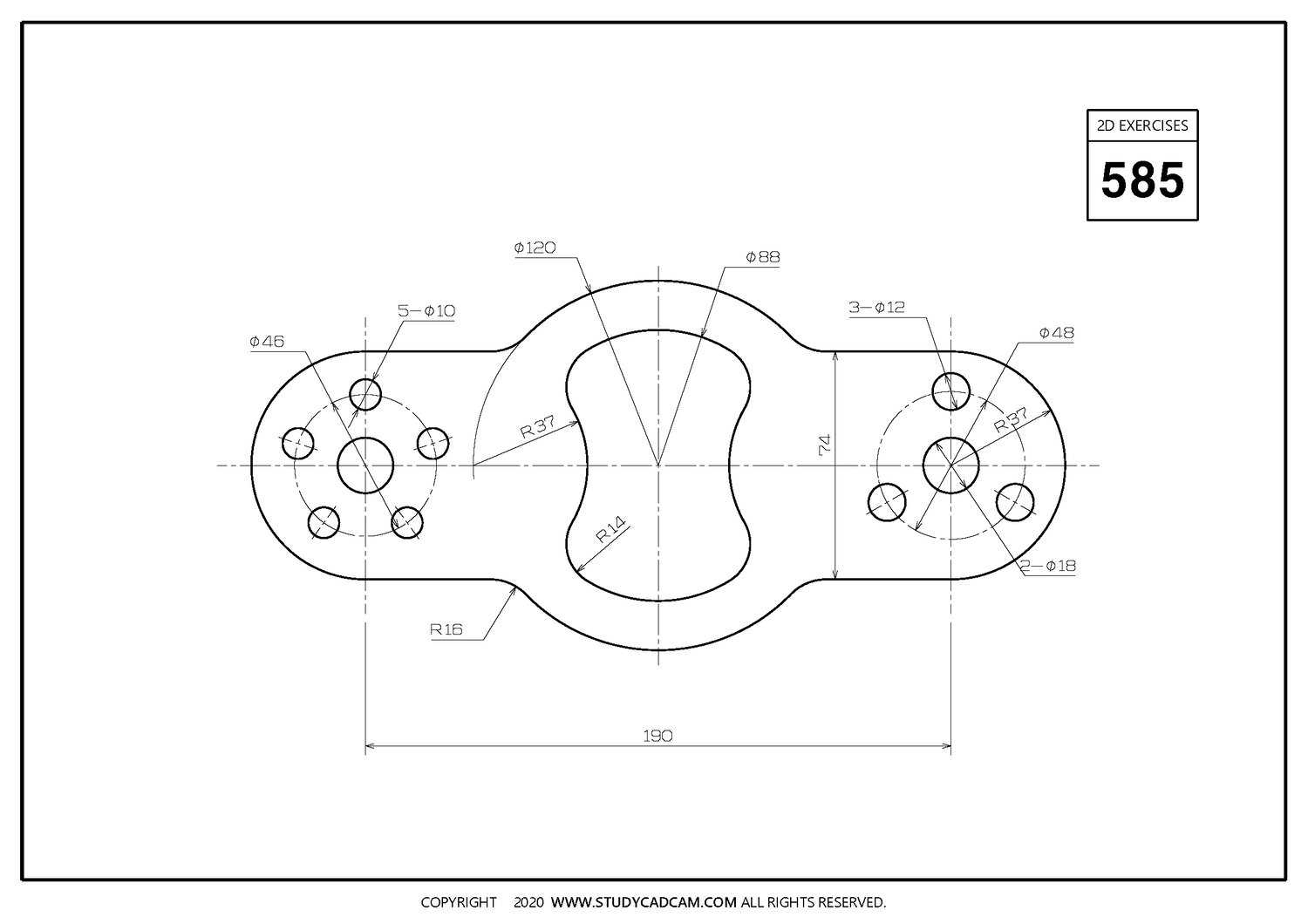 STUDYCADCAM 2D CAD EXERCISES 585 (PDF) - Payhip