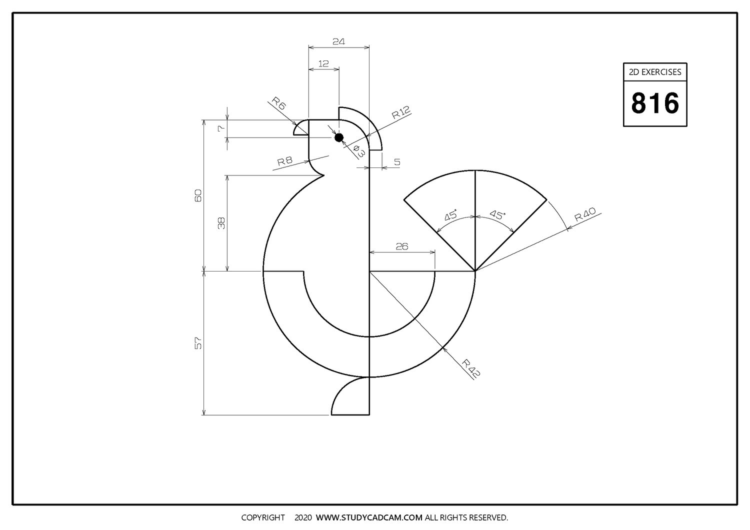 STUDYCADCAM 2D CAD EXERCISES 816 (PDF) - Payhip