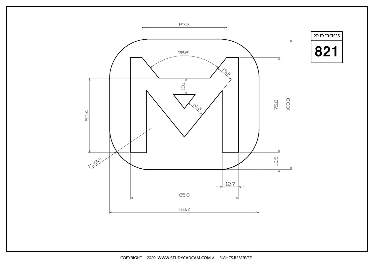 STUDYCADCAM 2D CAD EXERCISES 821 (PDF) - Payhip