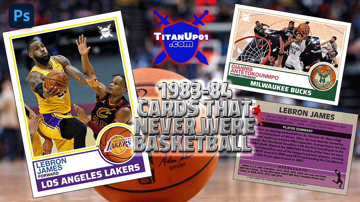 1983-84 Cards That Never Were Basketball Photoshop PSD Templates