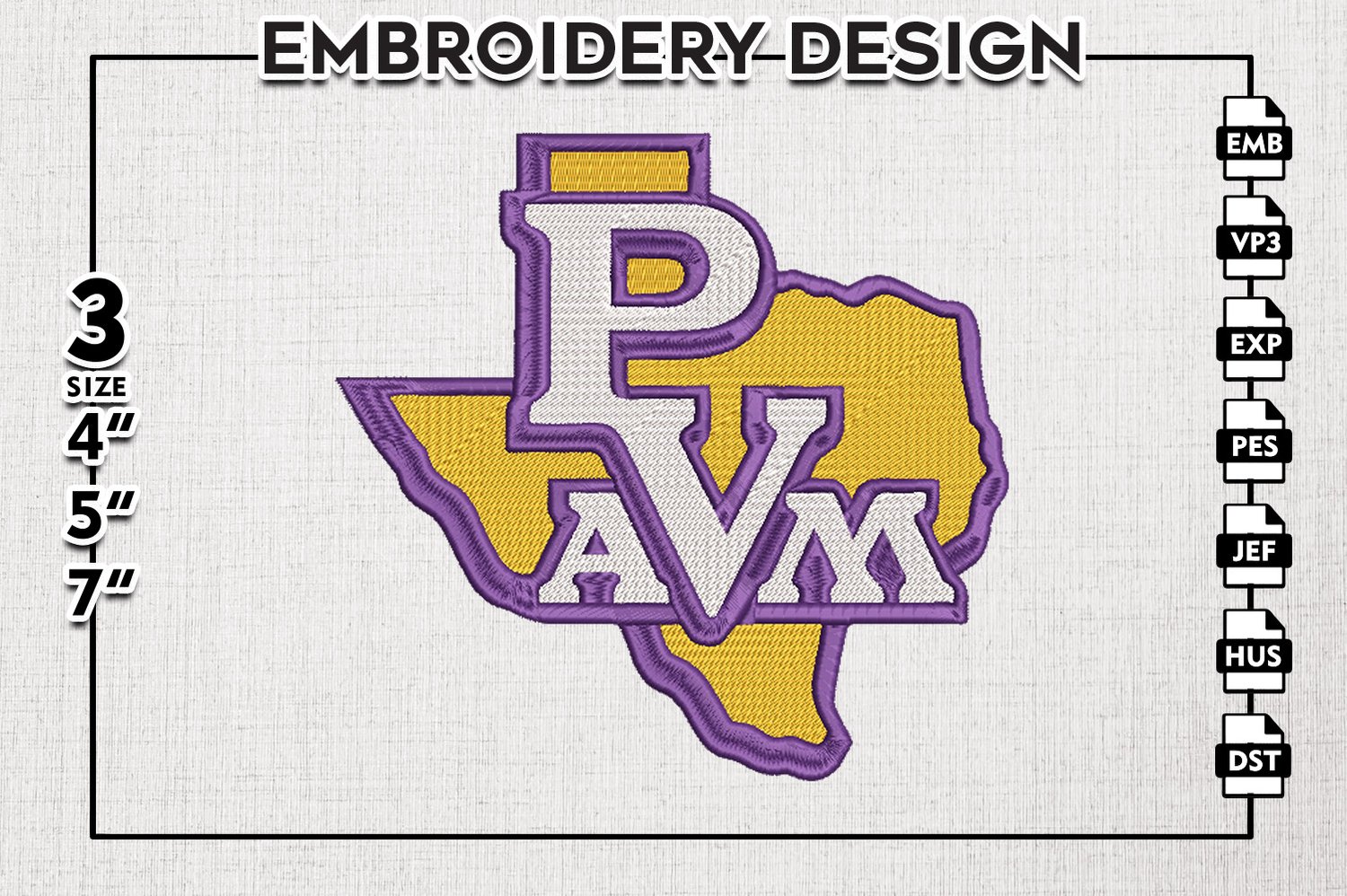 Prairie View A&M Panthers Ncaa Mascot Logo Embroidery, NCAA Prairie ...