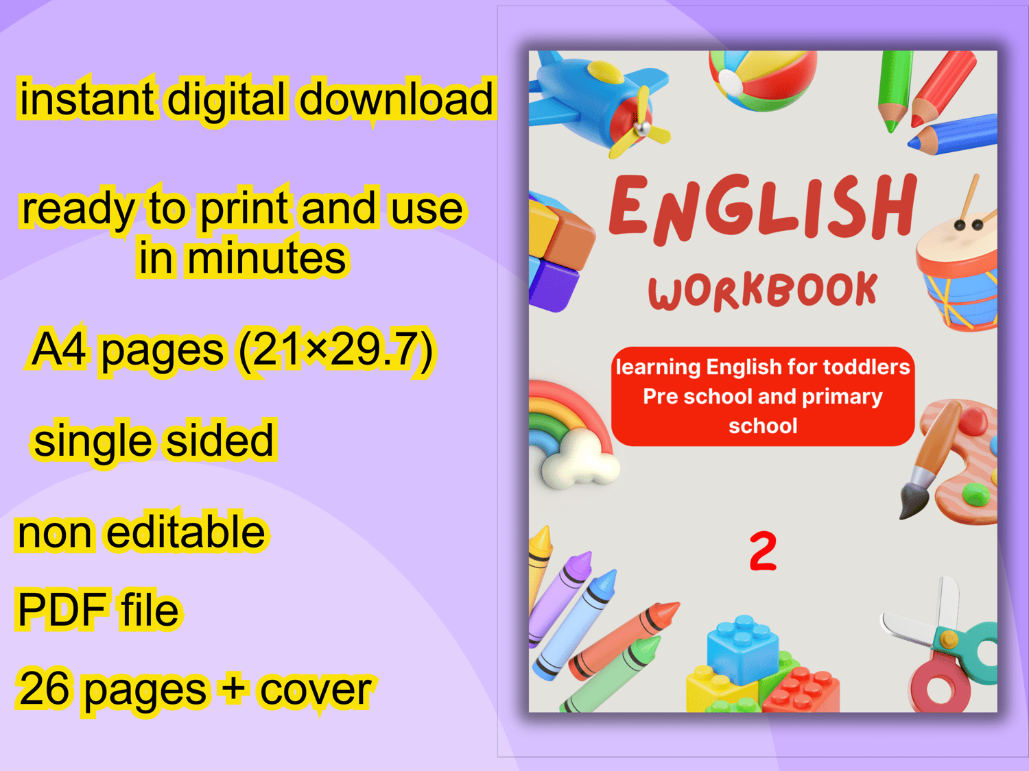 Printable reading and writing workbook 2
