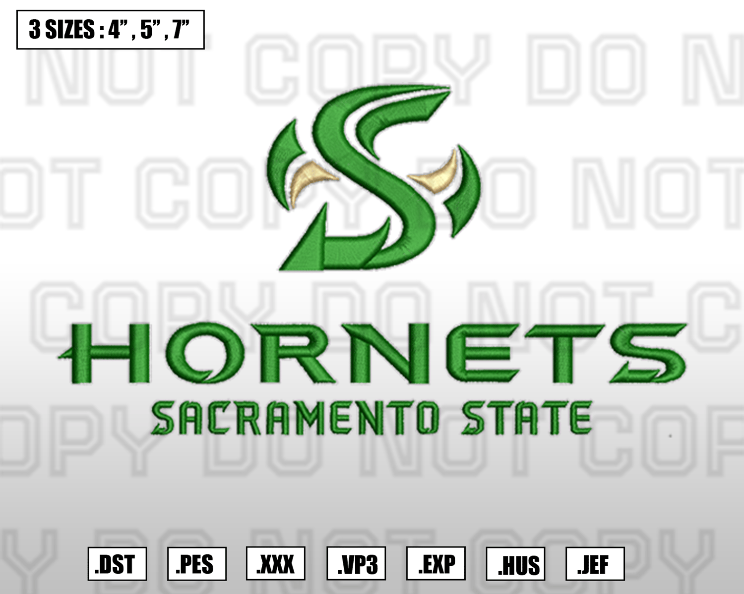 Sacramento State Hornets Logos Embroidery Designs, Machine Embroidery ...