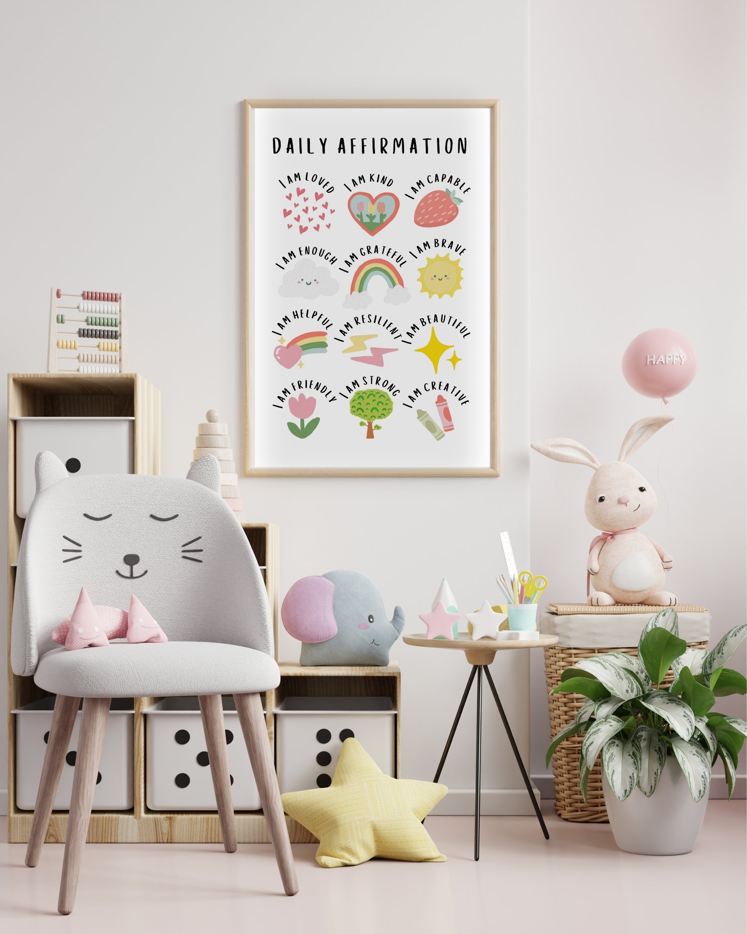 Printable Daily Affirmations for Kids, Classroom Posters, I Am ...
