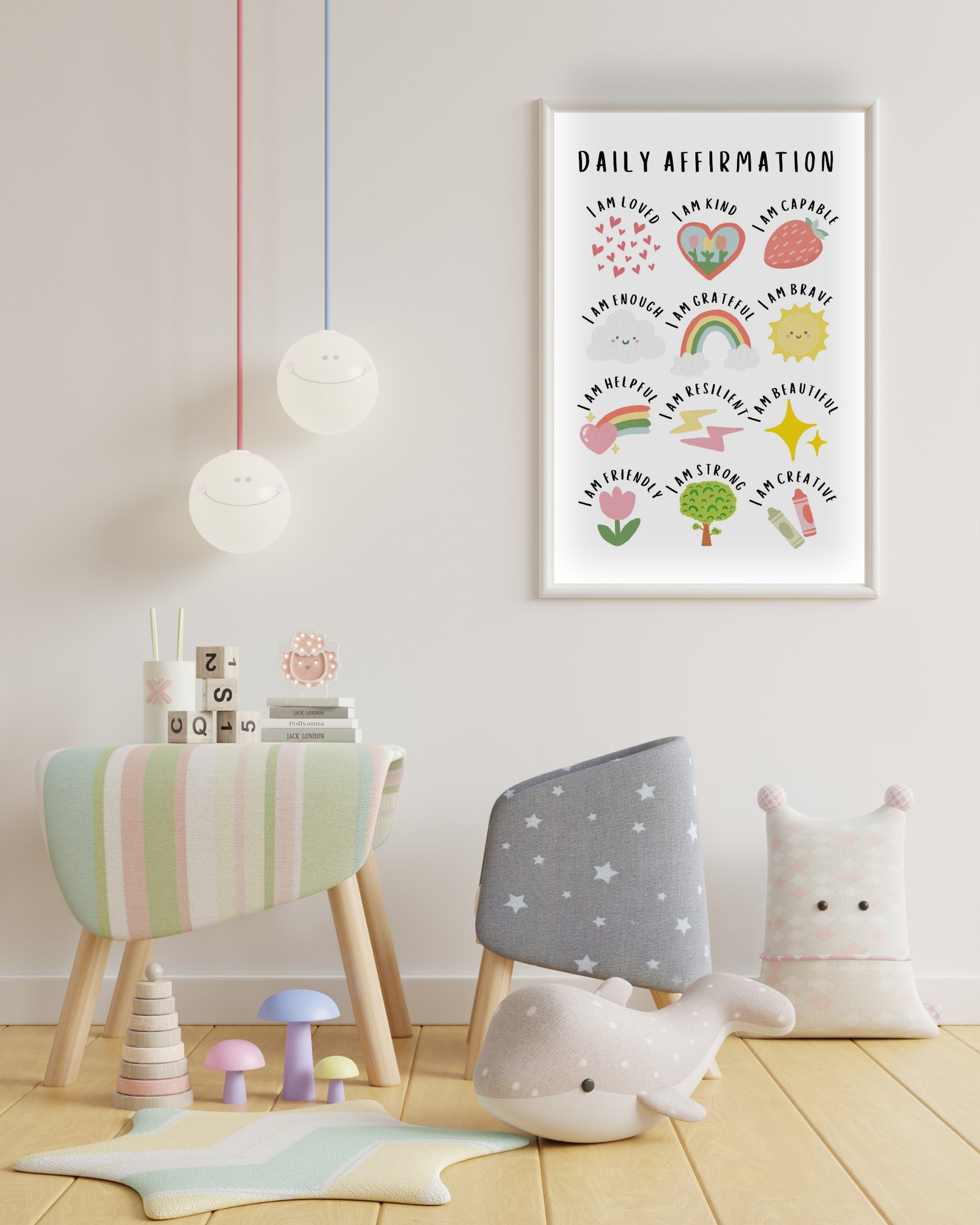 Printable Daily Affirmations for Kids, Classroom Posters, I Am ...