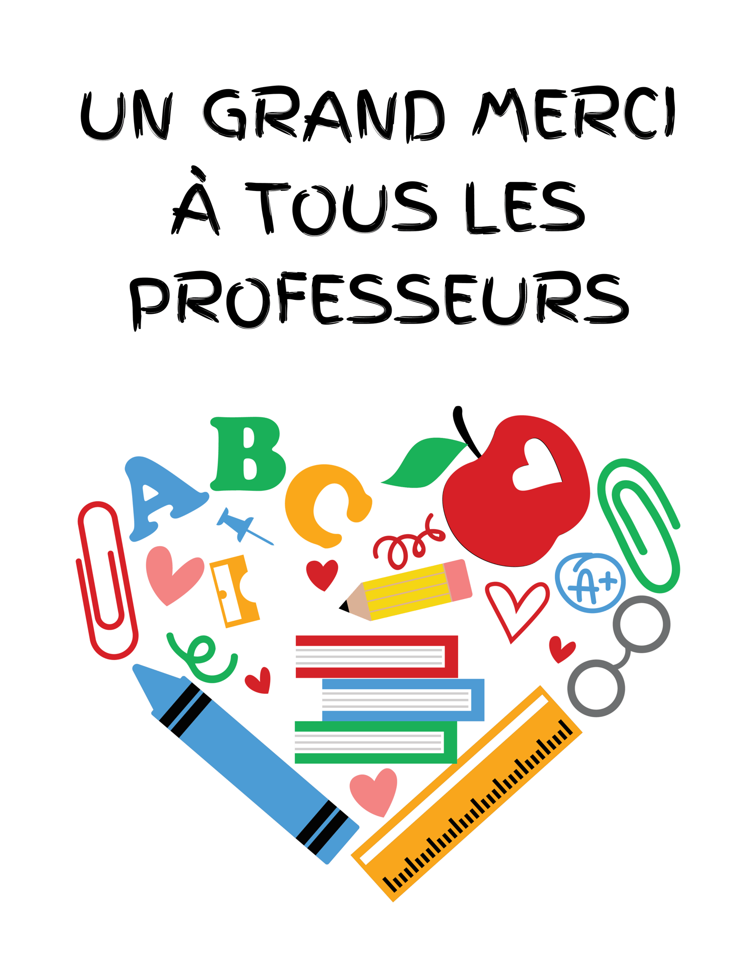 Un grand merci à tous les professeurs