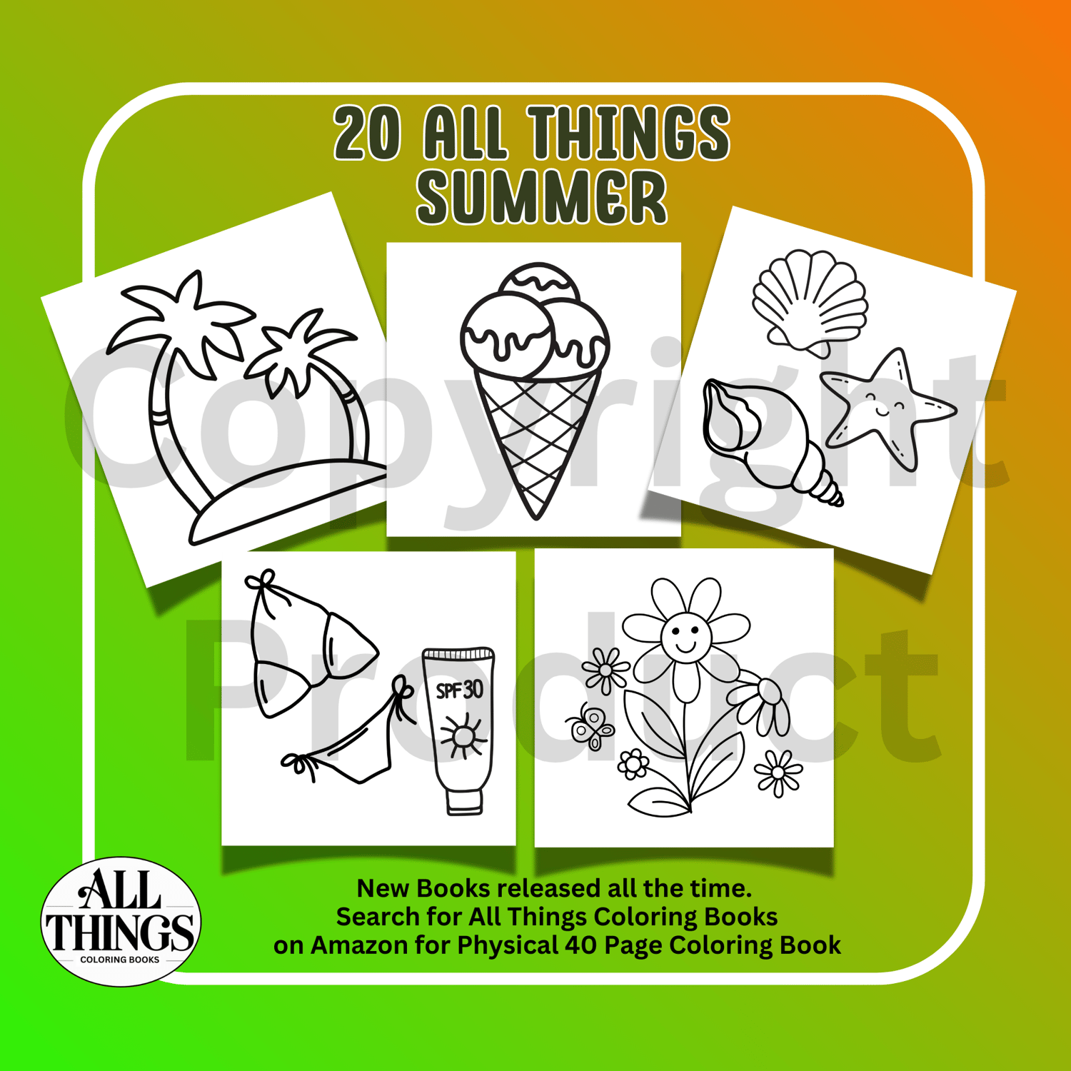 All Things SUMMER - Coloring Pages - Payhip