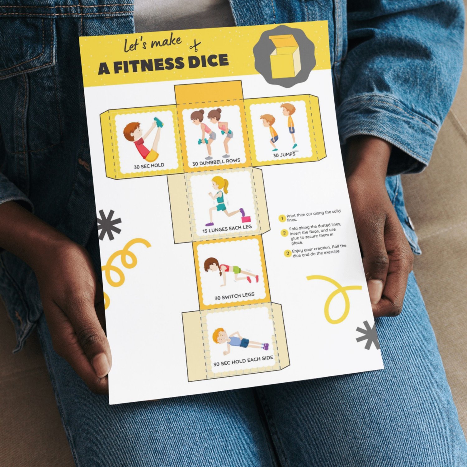 Fitness Dice Template - Payhip