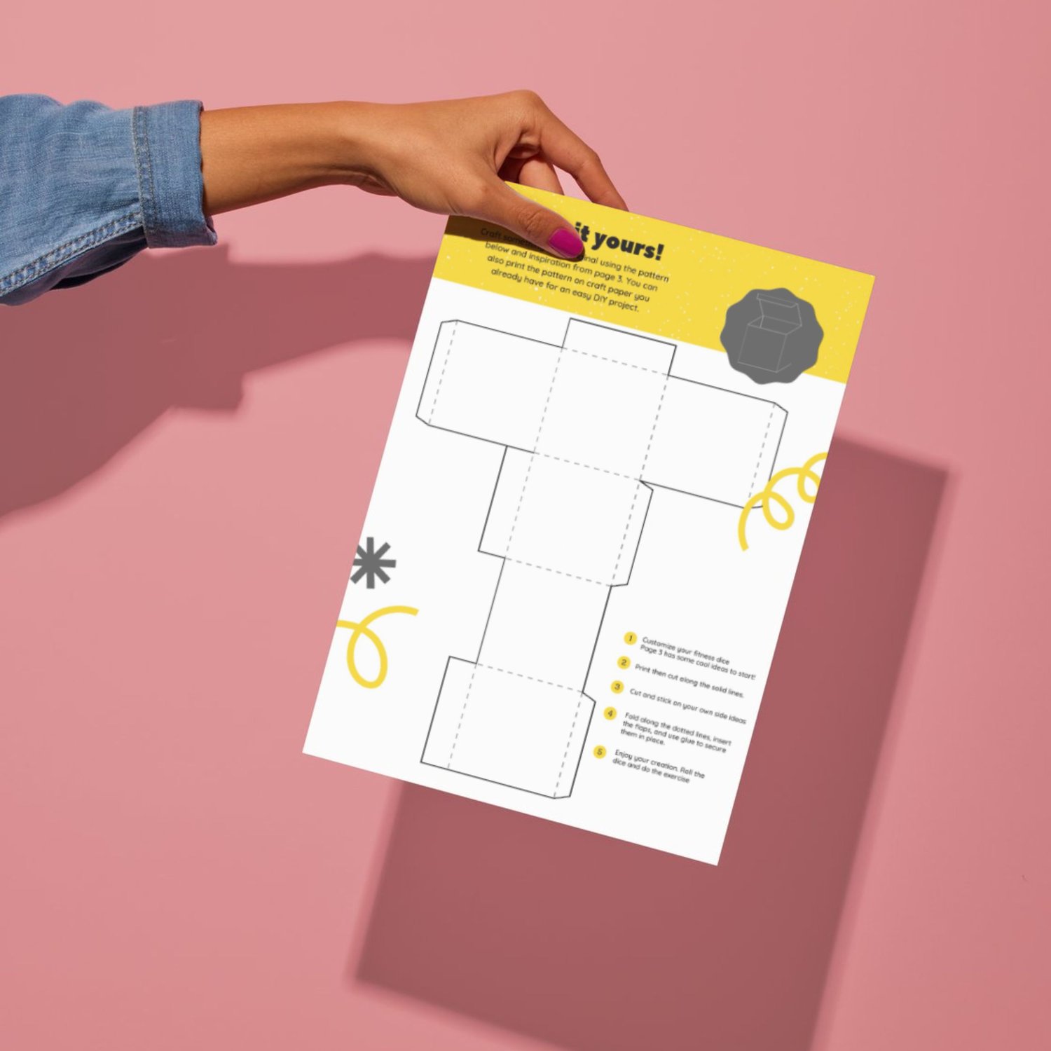 Fitness Dice Template - Payhip