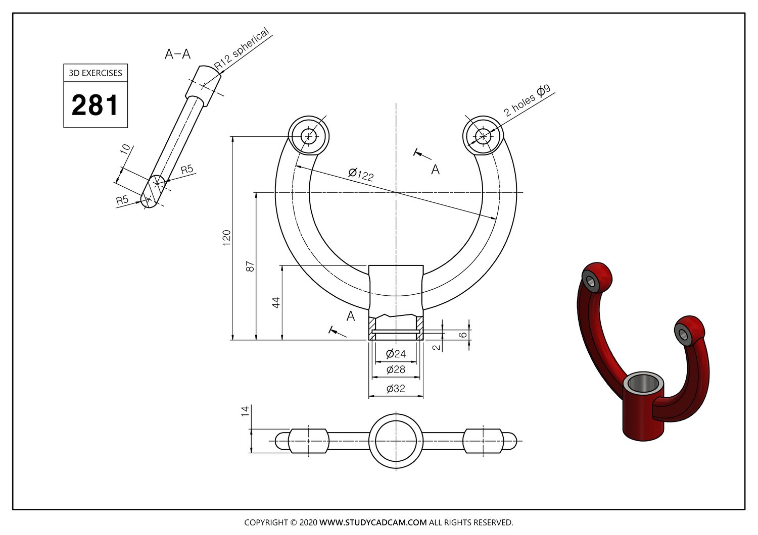 STUDYCADCAM 3D MODELING EXERCISES 281 (PDF) - Payhip