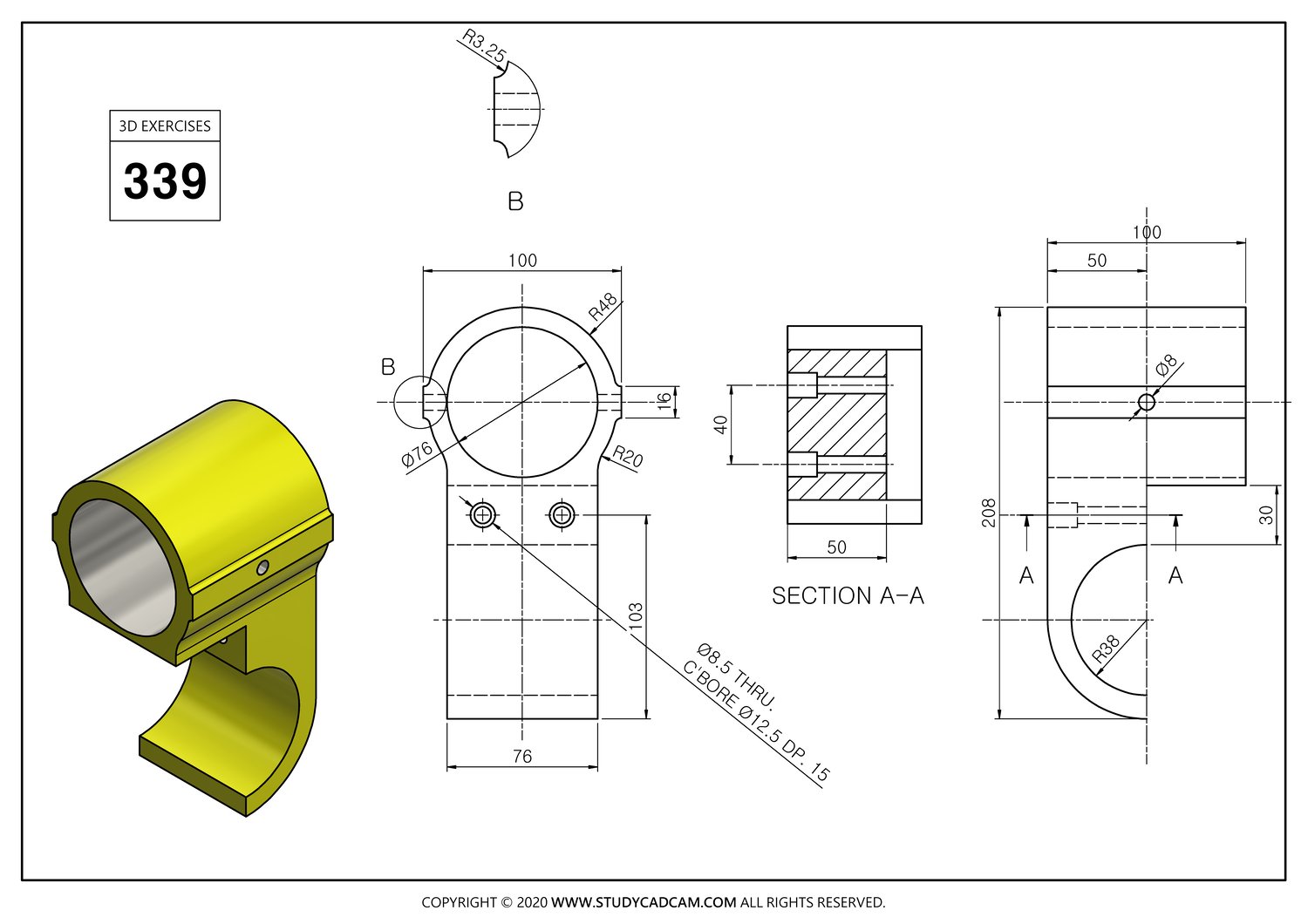 STUDYCADCAM 3D MODELING EXERCISES 339 (PDF) - Payhip