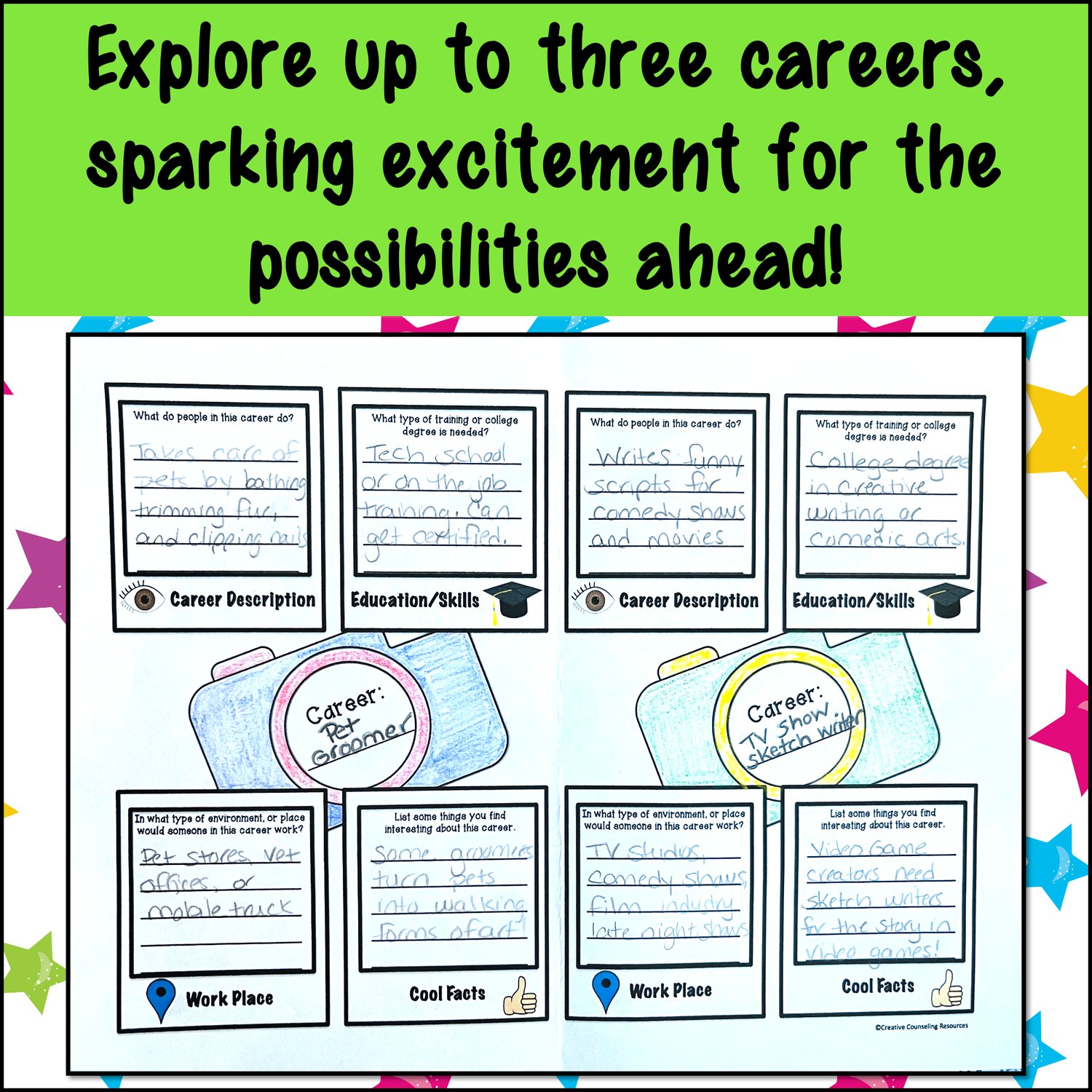 Career Day Exploration Awareness, Interest Research, Activity Booklet ...