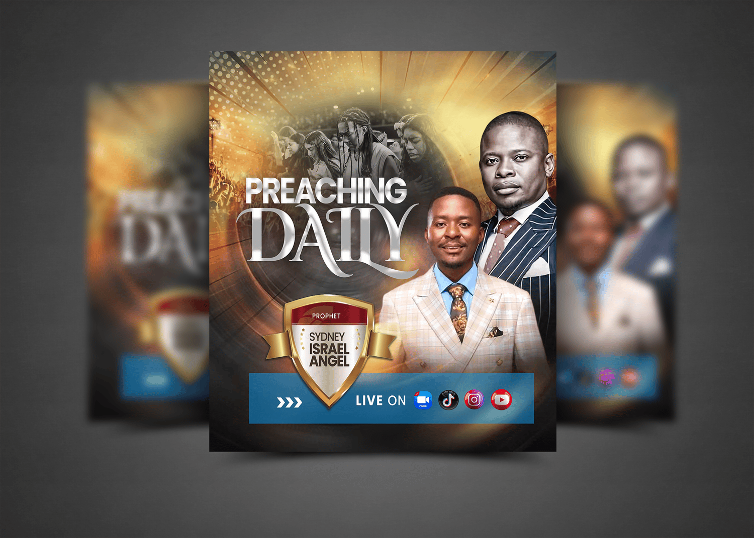 Preaching Daily Church Flyer Template - Payhip