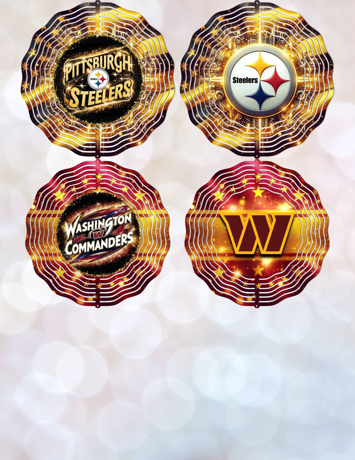 32 NFL Teams Wind Spinner PNG Sublimation Designs Bundle