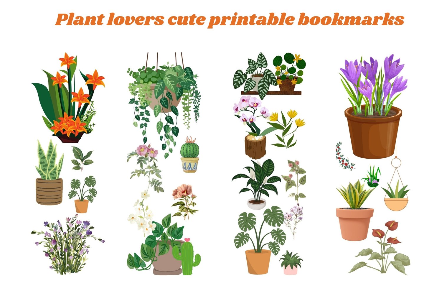 Four cute printable bookmarks for plants lovers - Payhip
