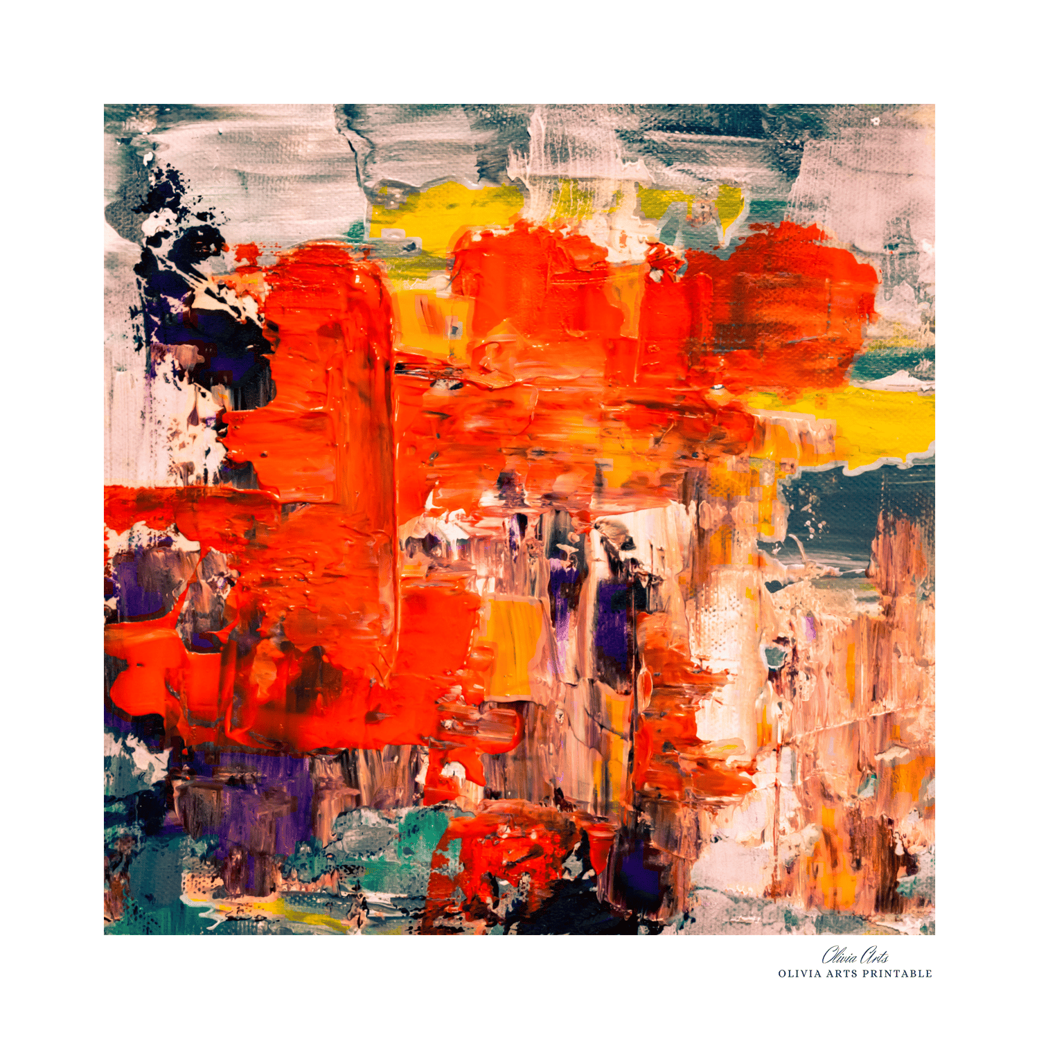 Abstract art, abstract colors, mixing colors together, a rare and ...