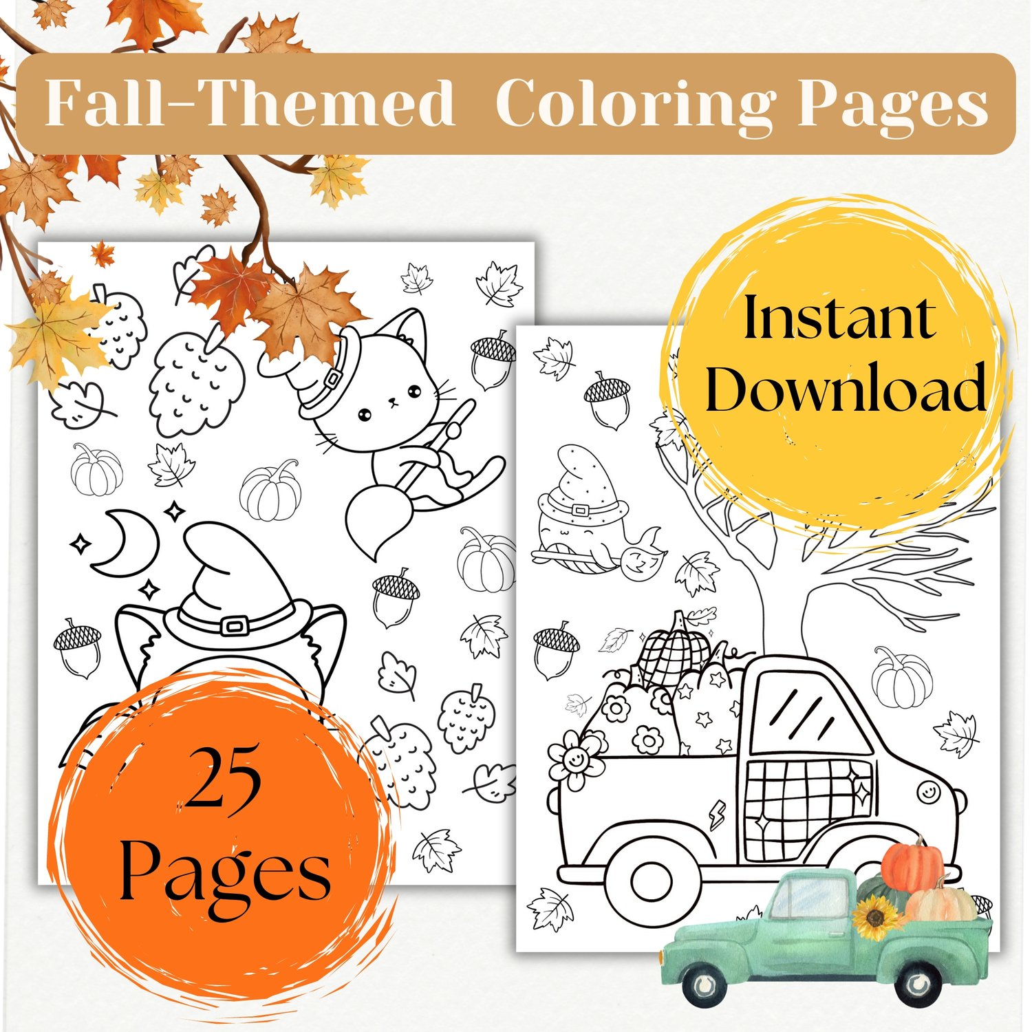Fall-Themed Gratitude Journal | Daily & Weekly Templates