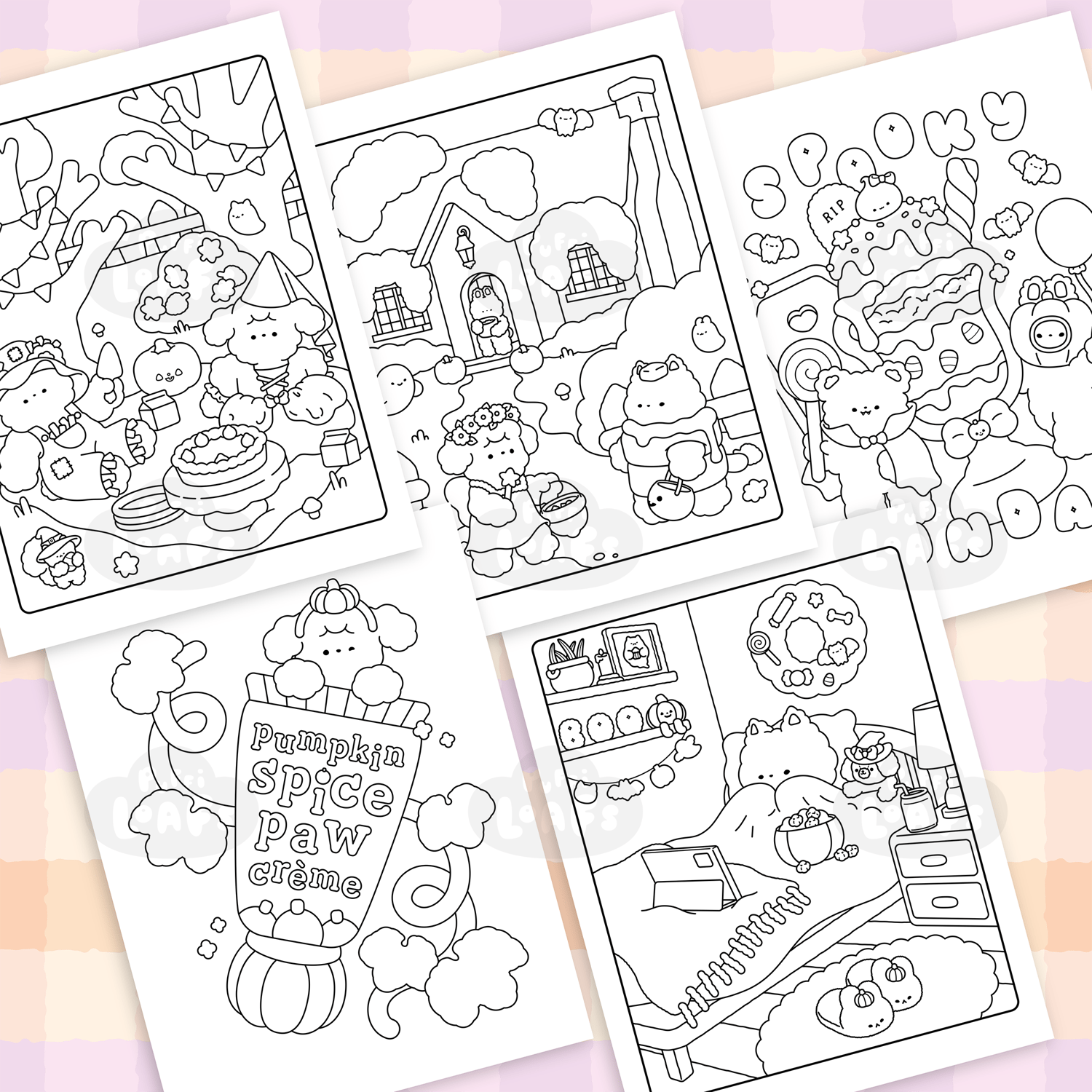 Cute Halloween Colouring Page Pack