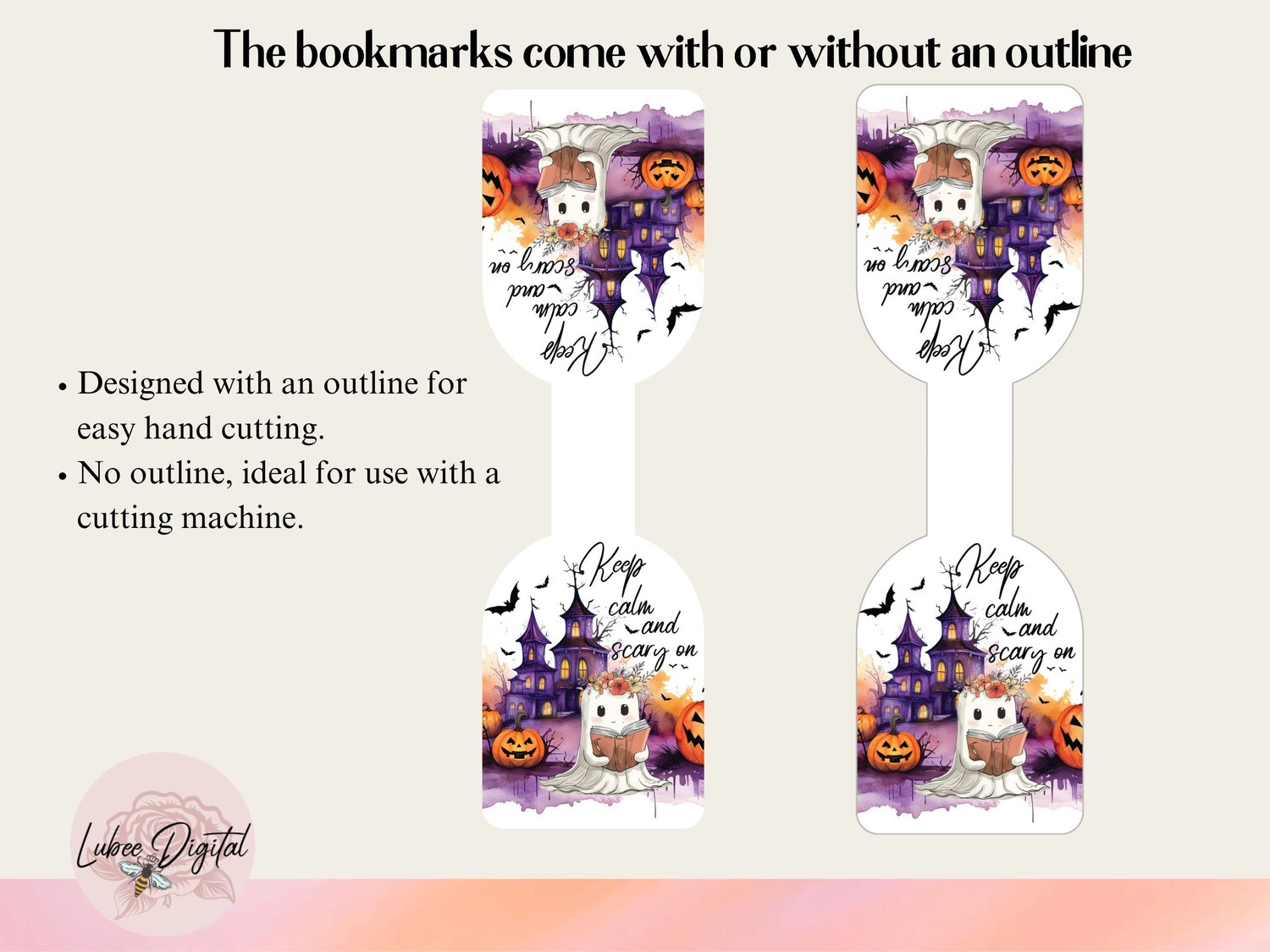 Halloween Ghost Printable Magnetic Bookmark,Halloween Book Club ...