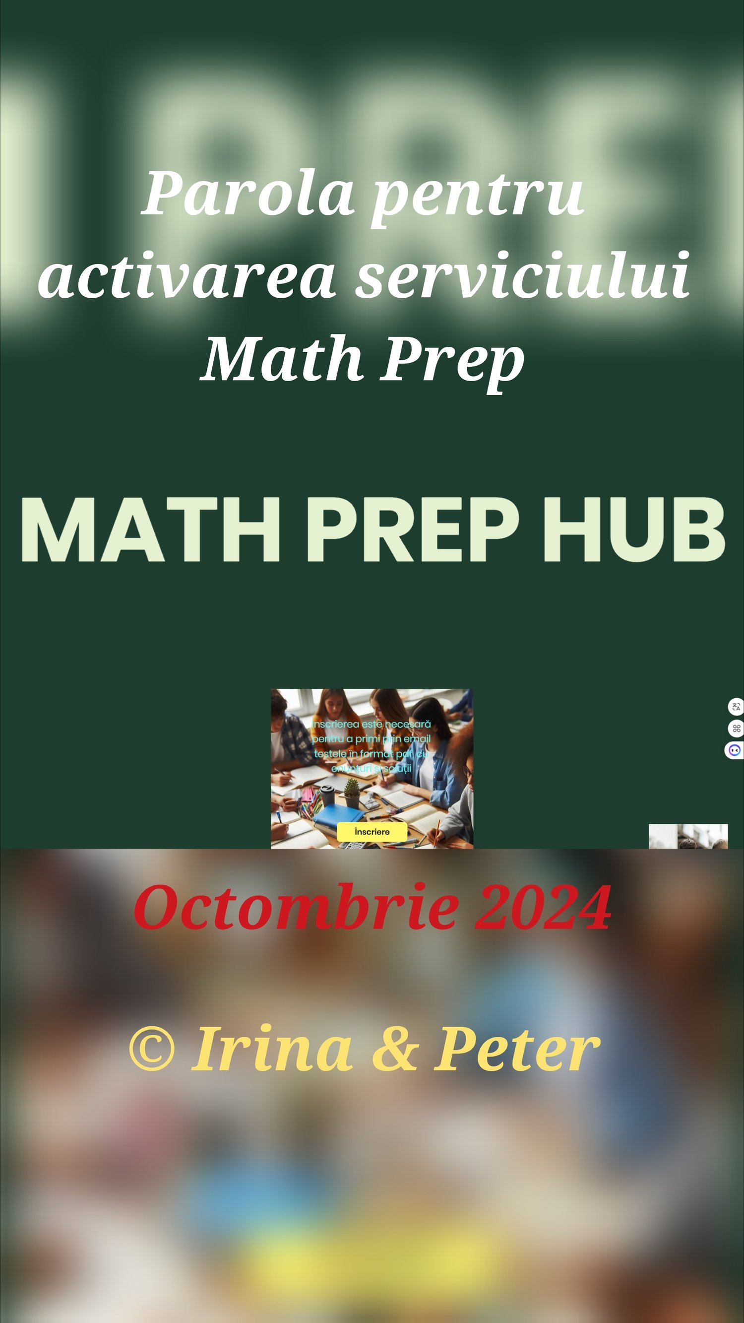 Parola pentru activarea serviciului Math Prep - Payhip