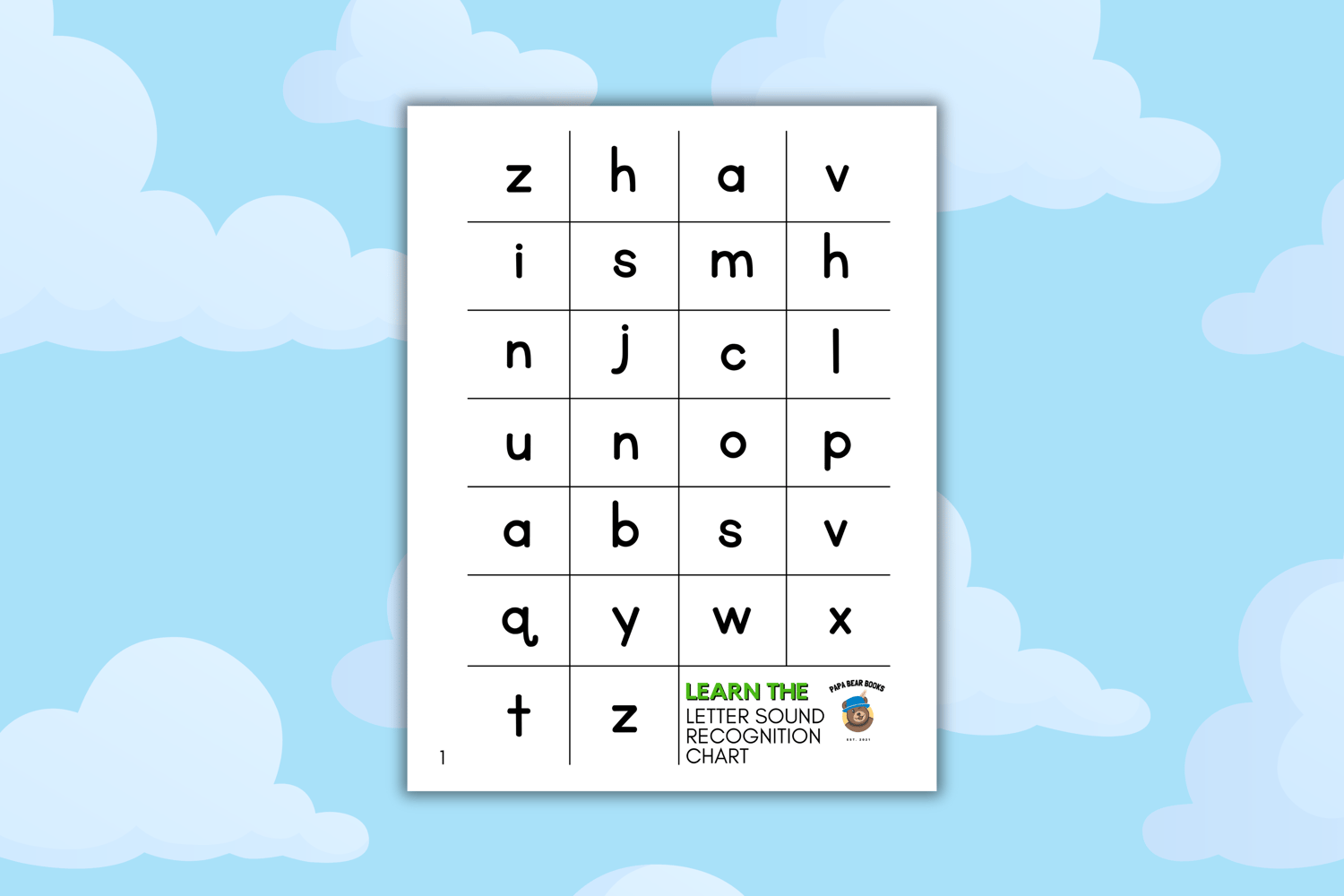 Letter Sound Recognition Workbook