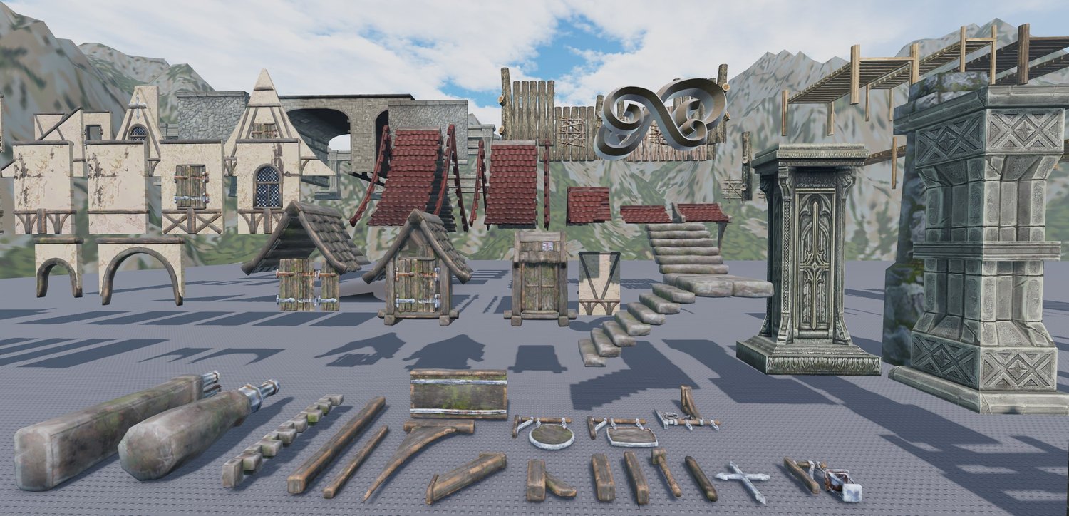 [LIMITED] Medieval Roblox Furniture & Interior Assets Props Pack