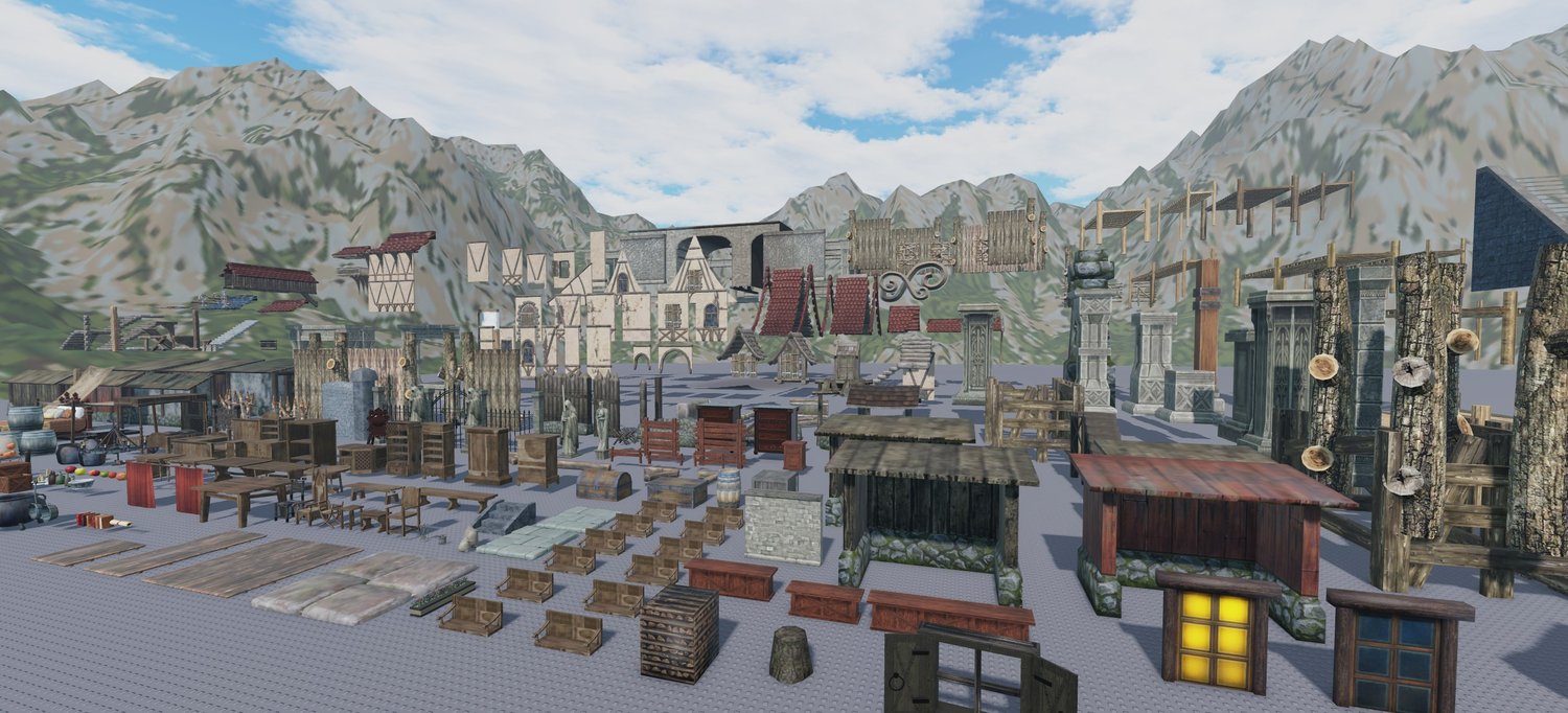 [LIMITED] Medieval Roblox Furniture & Interior Assets Props Pack