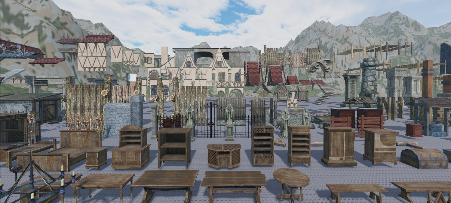 [LIMITED] Medieval Roblox Furniture & Interior Assets Props Pack