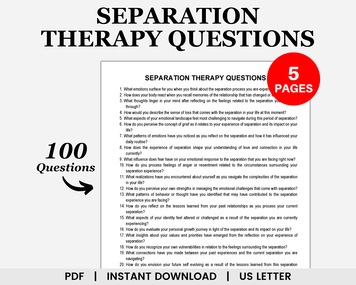 Separation Therapy Questions, Separation Counseling, Divorce Therapy ...