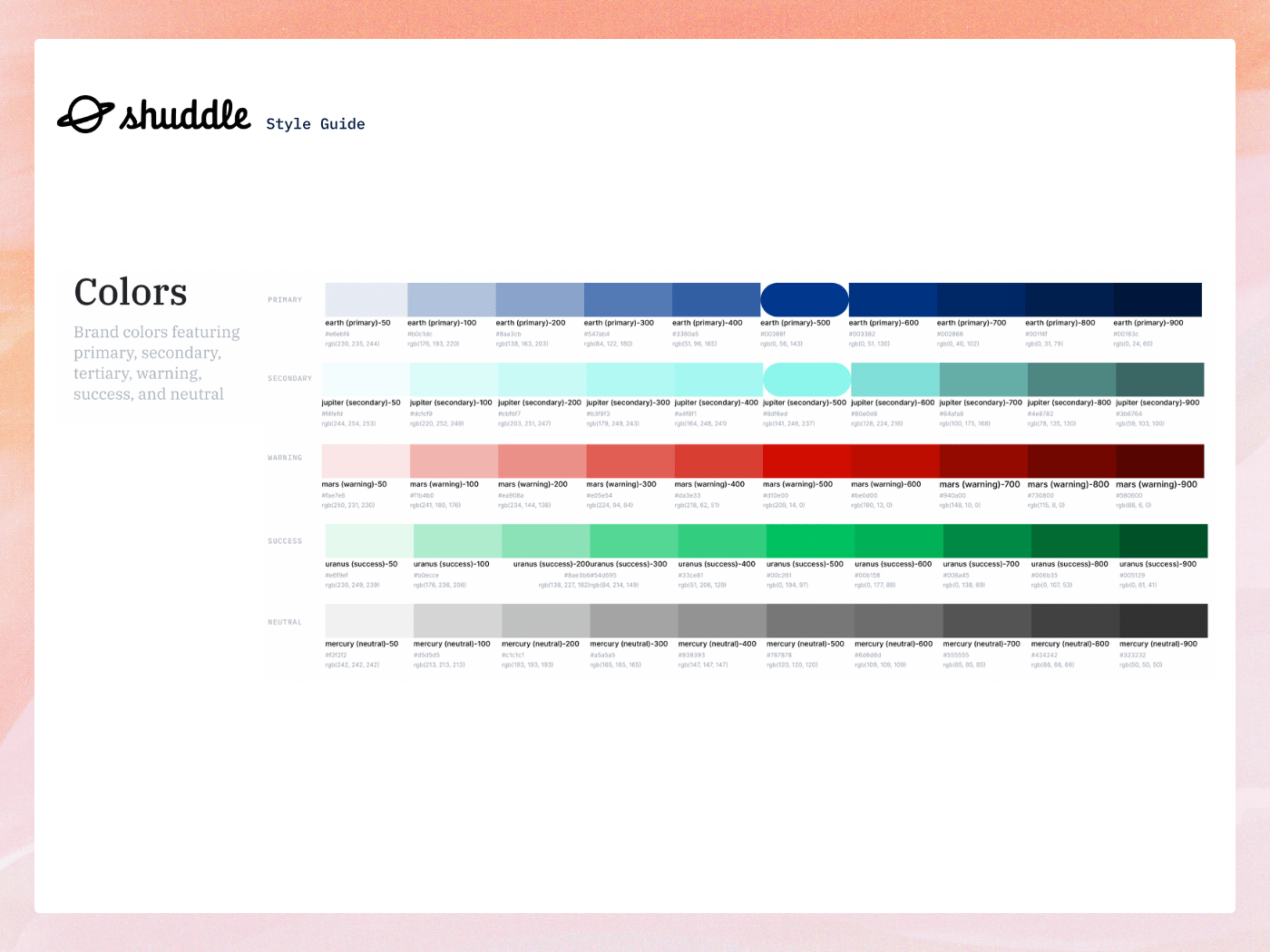 Shuddle Design System
