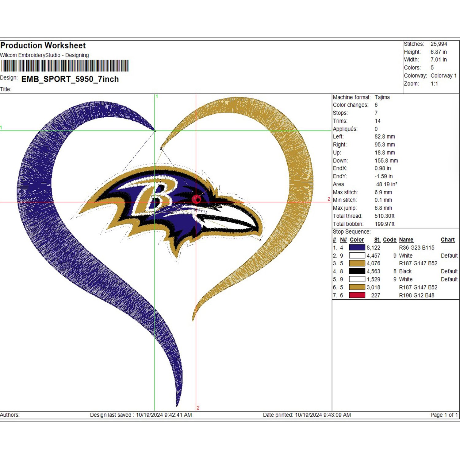Baltimore Ravens Logo Embroidery Design Files, NFL Ravens, NFL ...