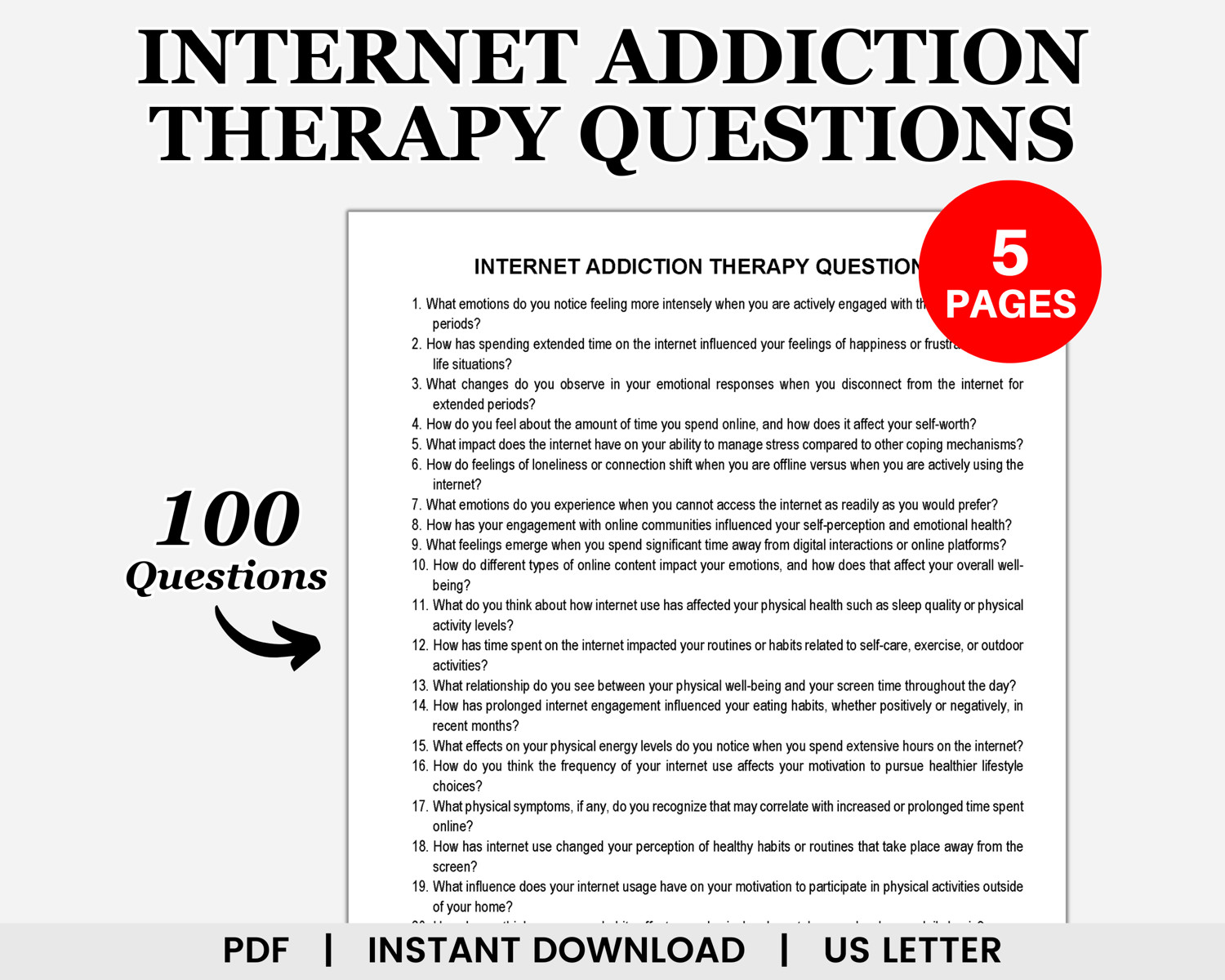 Internet Addiction Therapy Questions, Internet Use Therapy, Addiction ...