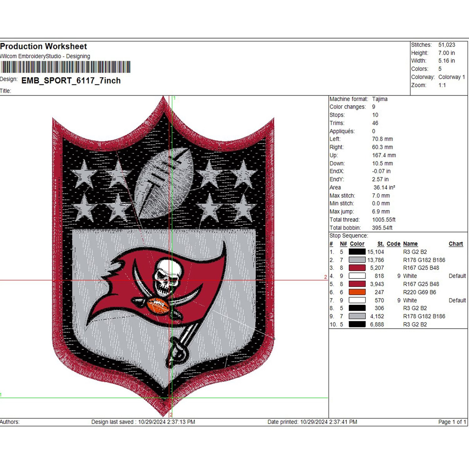 Tampa Bay Buccaneers Embroidery Designs, NFL Buccaneers, NFL Embroidery ...