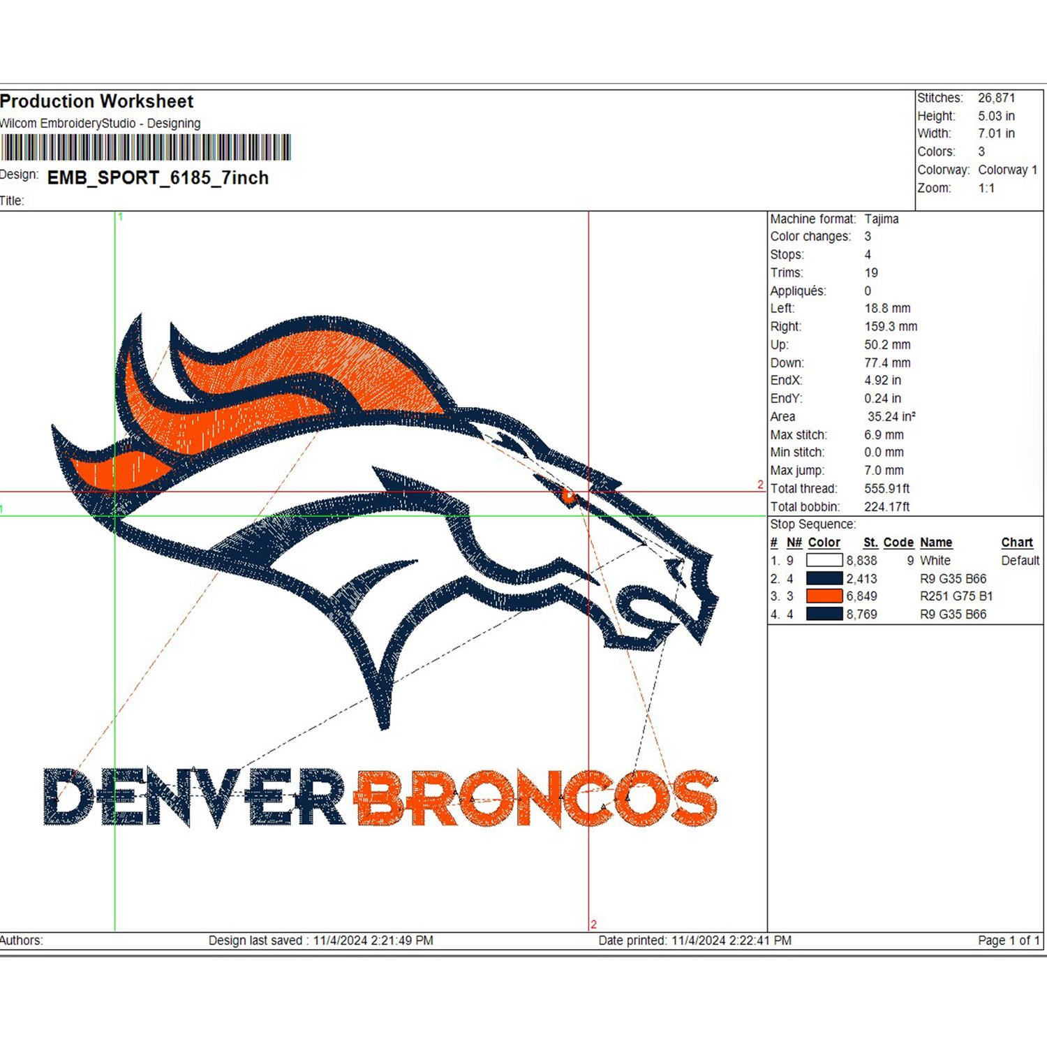 Denver Broncos Embroidery Designs, NFL Broncos Embroidery Designs, NFL ...