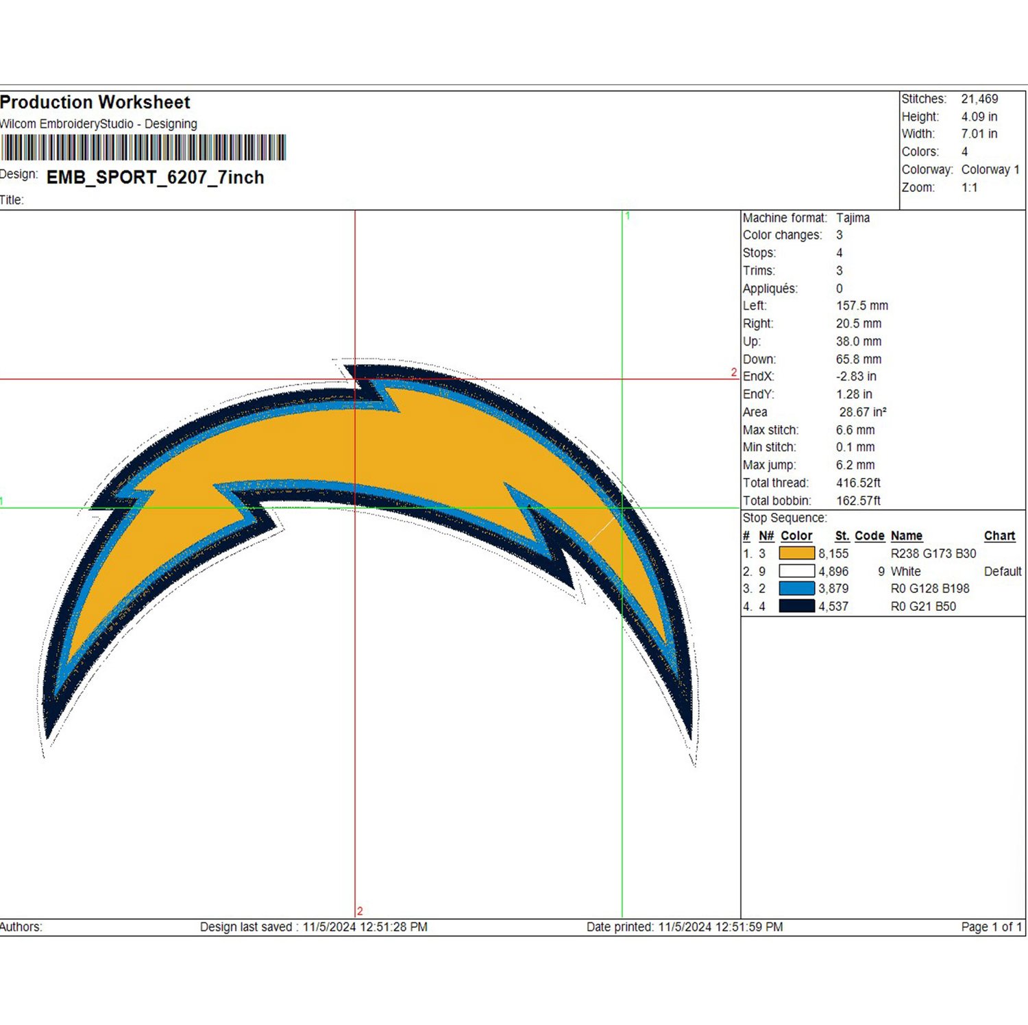 Los Angeles Chargers Logo Embroidery Design Files, NFL Chargers ...