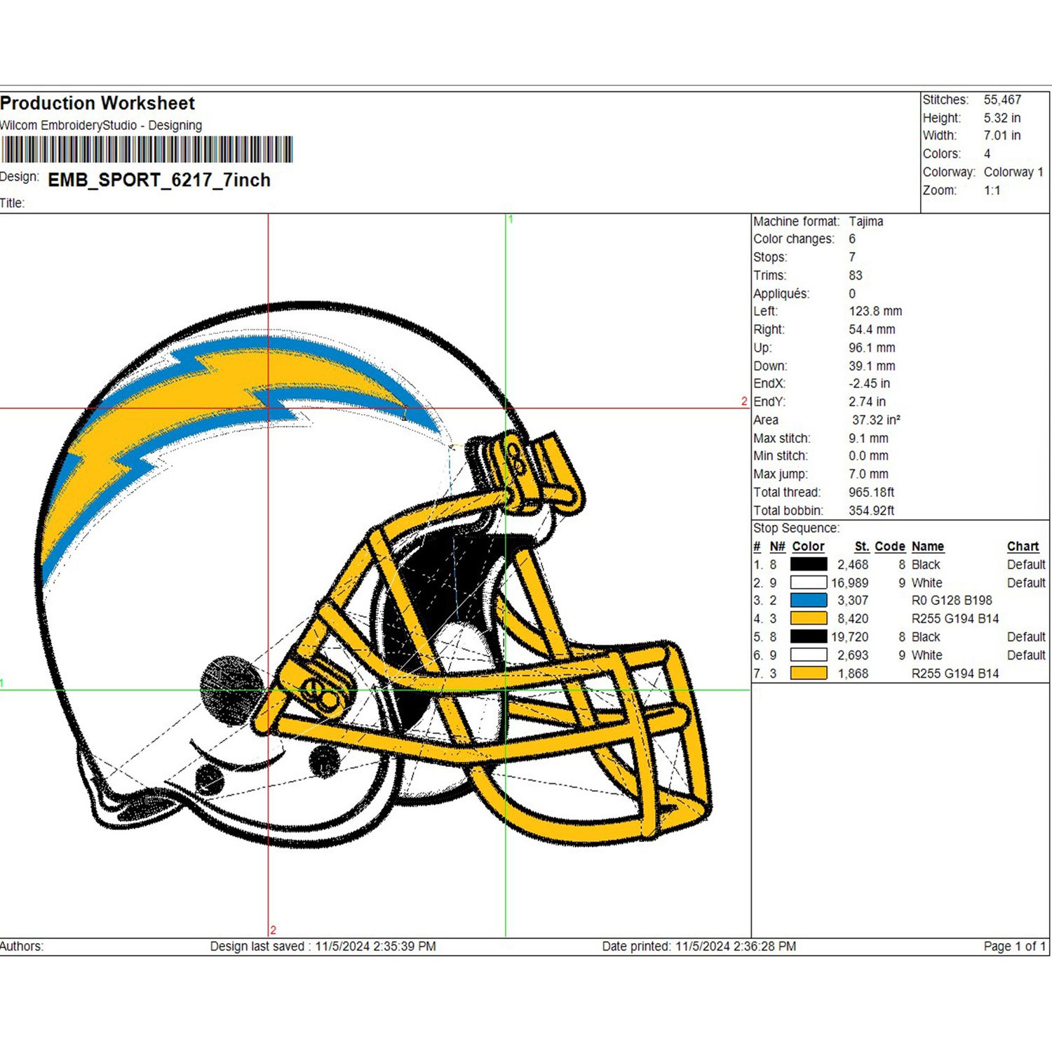 NFL Los Angeles Chargers Helmet Embroidery Designs, NFL Chargers ...