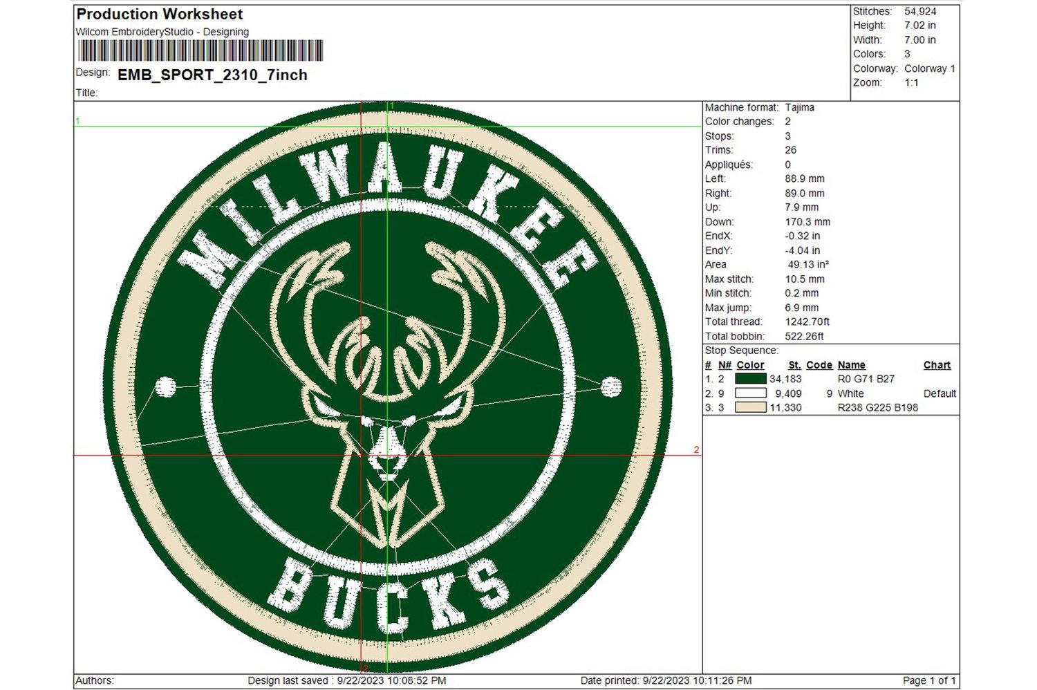 Milwaukee Bucks Circle Logo Embroidery Design Files, NBA Embroidery ...