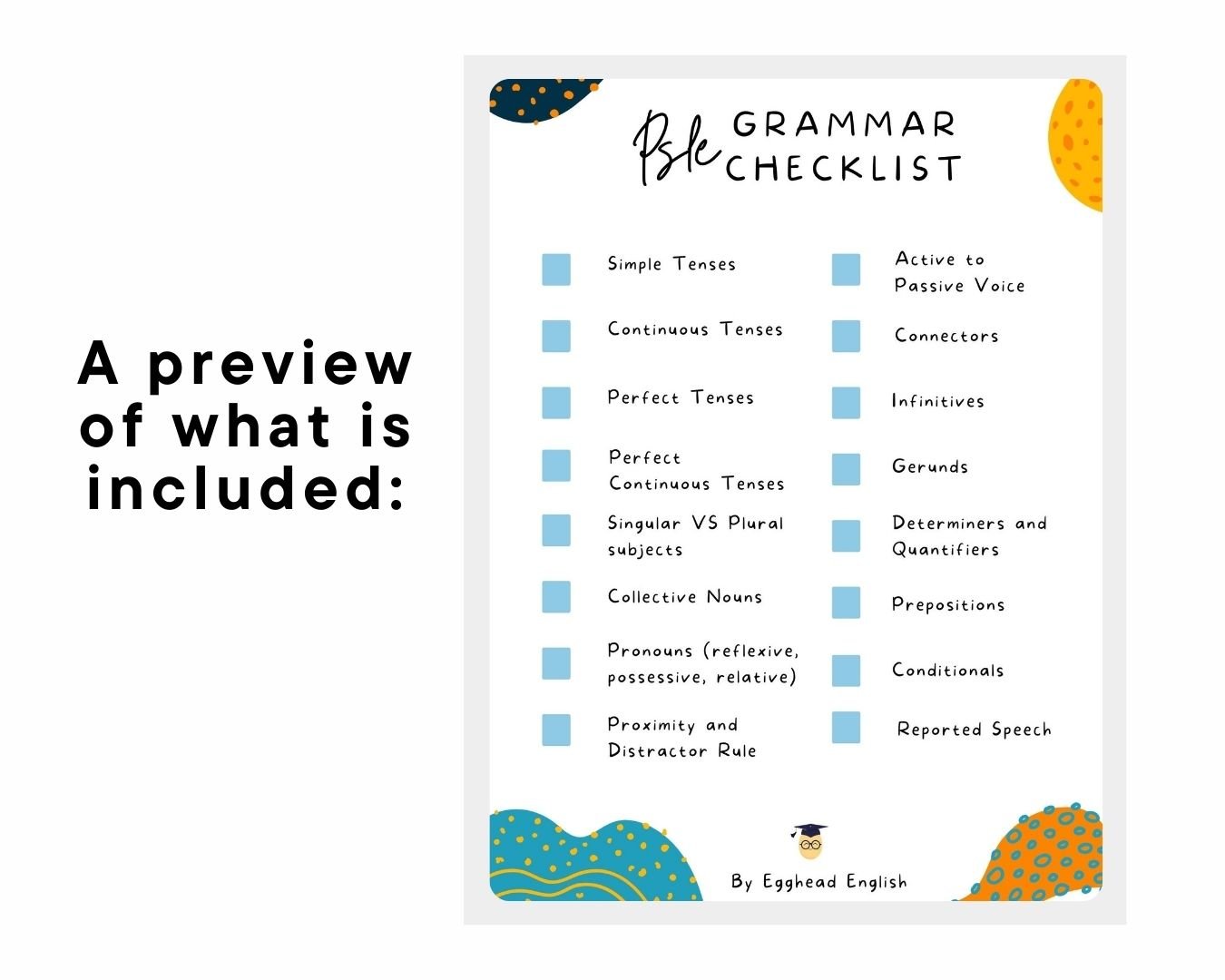 Free PSLE Grammar Checklist