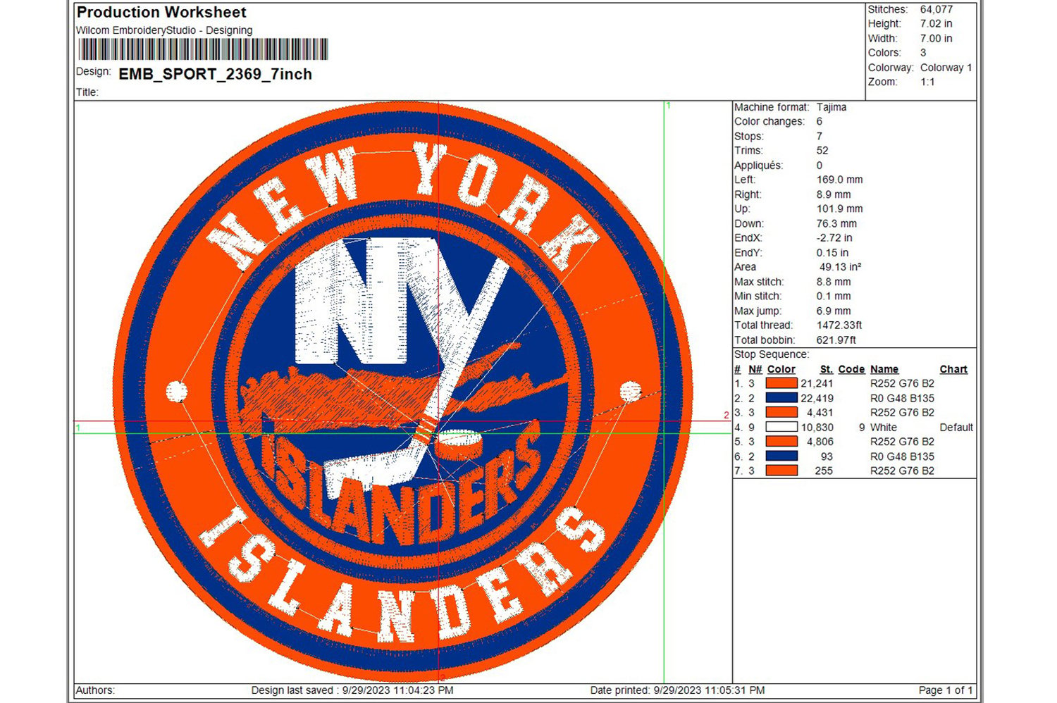 New York Islanders Circle Logo Embroidery Files, NHL New York Islanders ...